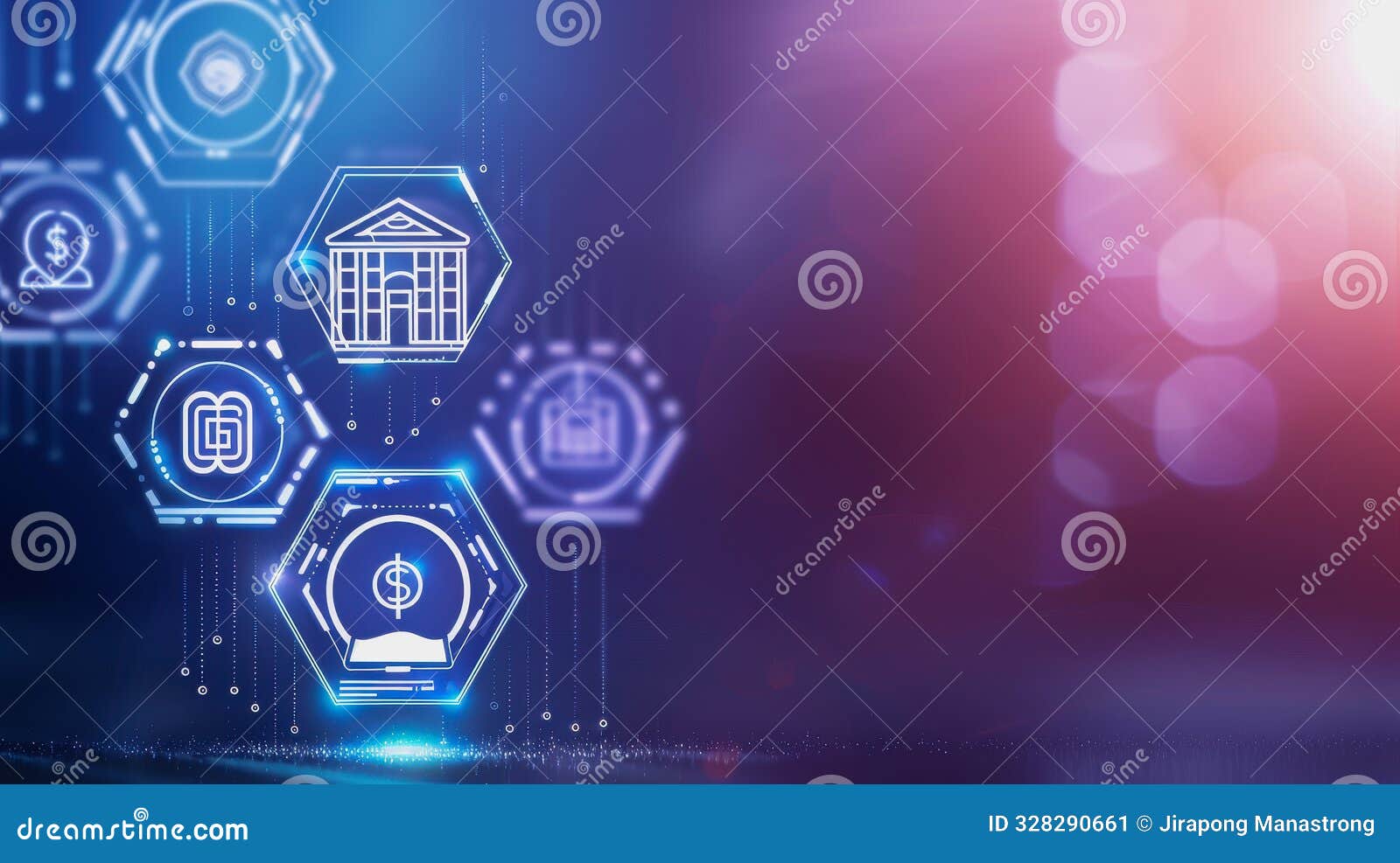 Futuristic Financial Interface for Inward Remittance with Hexagonal ...