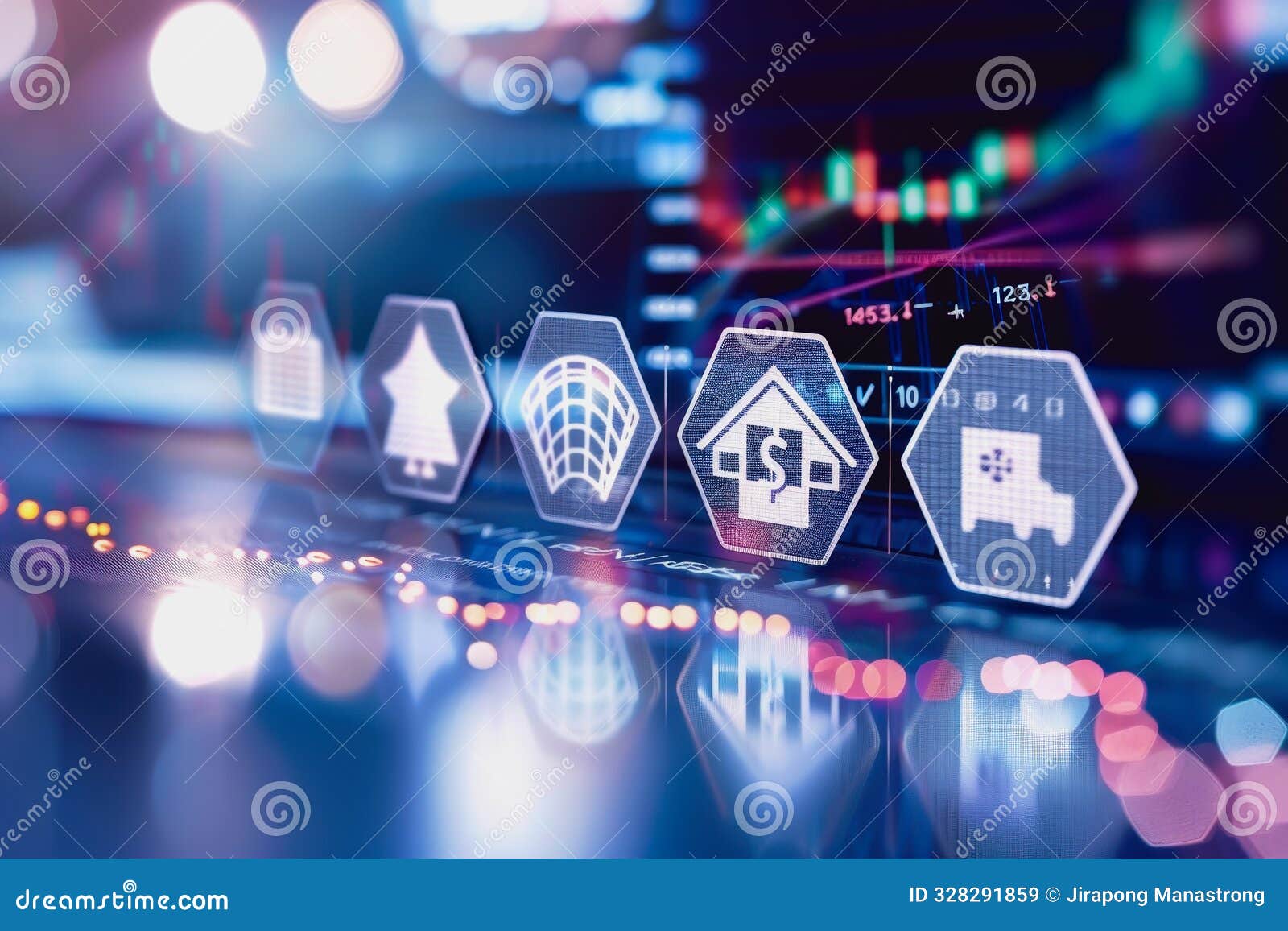 Futuristic Financial Interface for Inward Remittance with Hexagonal ...