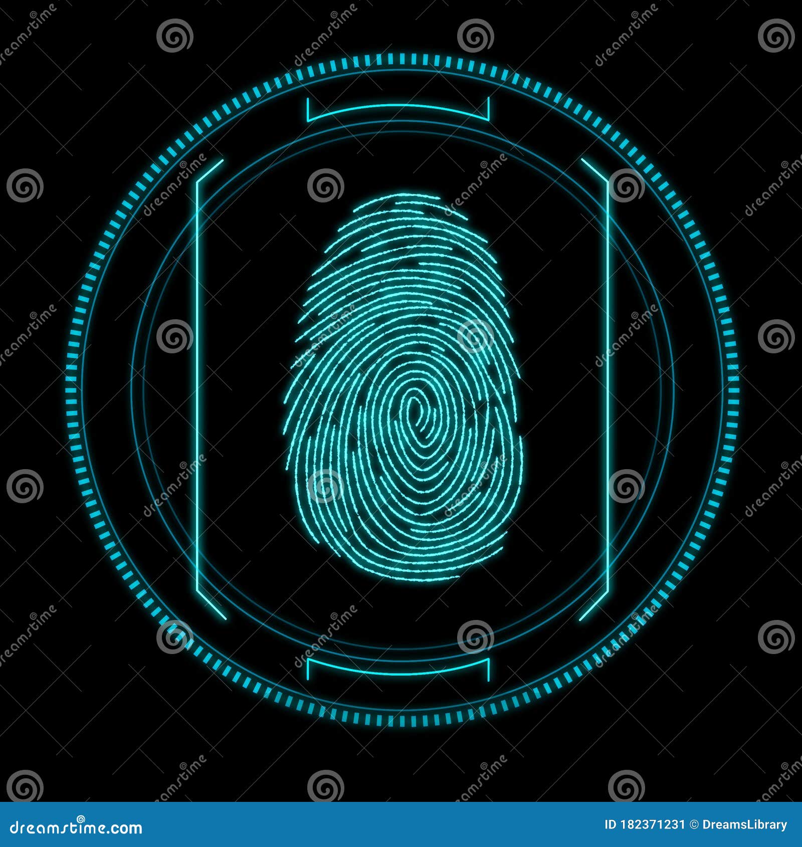 Fingerprint Thumbprint Computer Security Scan Stock Illustration ...