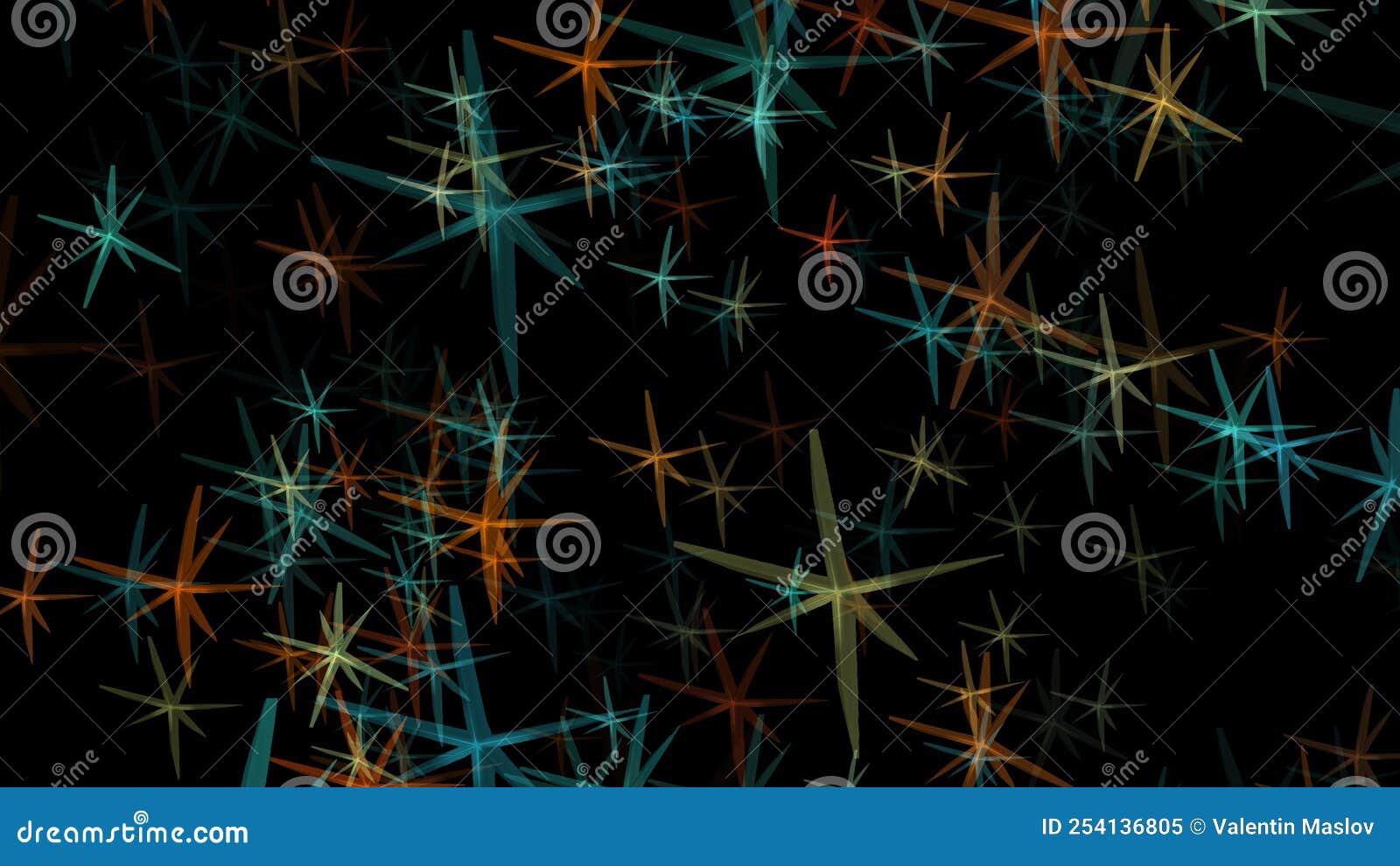 Futuristic Fireflies in Neon Rays of Light Move in Space. 4K. 3D ...