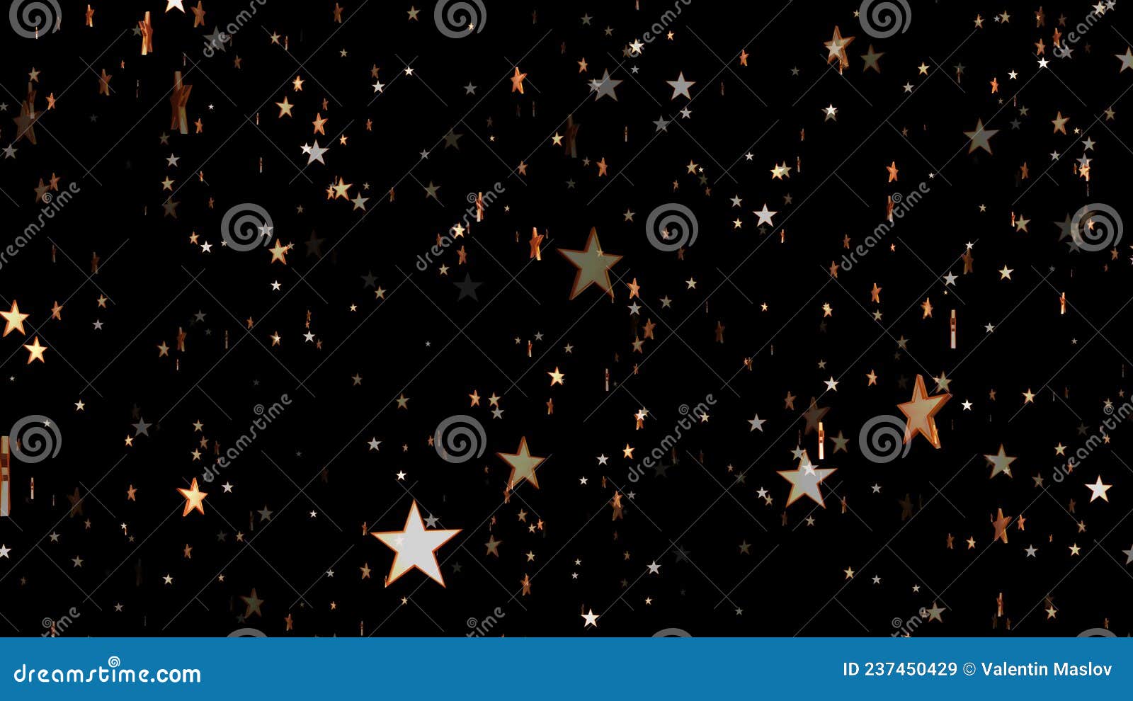 Futuristic Flight of Sparkling, Shining, Multi-colored Stars in Outer ...