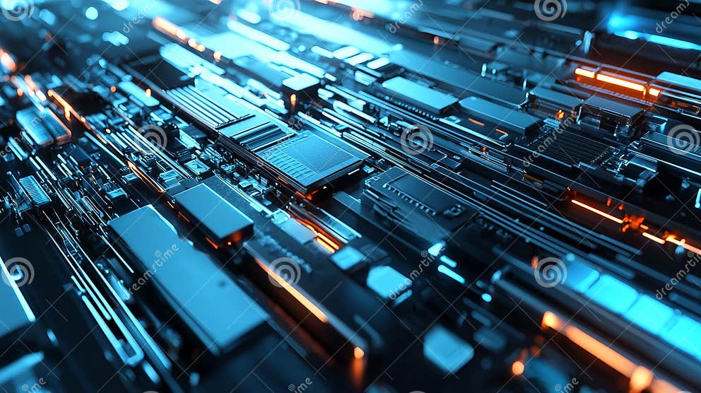 Futuristic Flow: Abstract 3D Tech Background with Copy Space ...