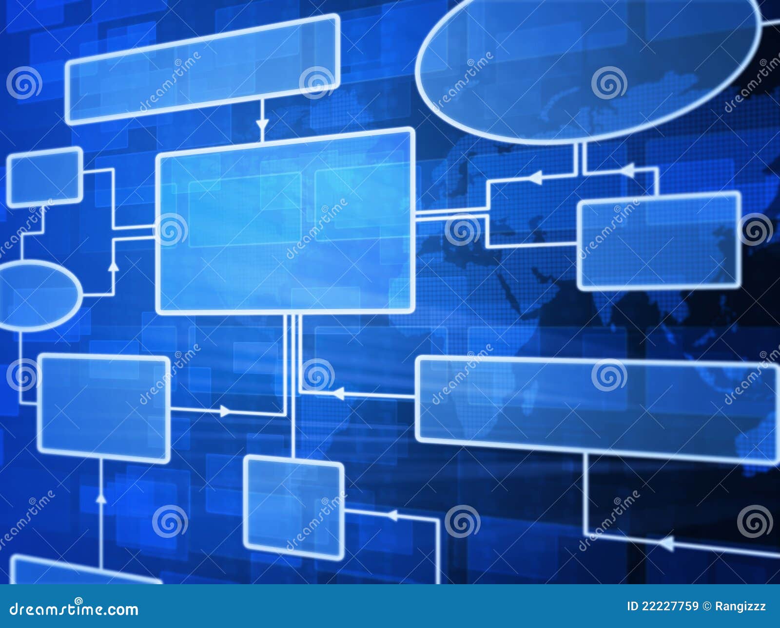 Futuristic flowchart stock illustration. Illustration of drawing - 22227759