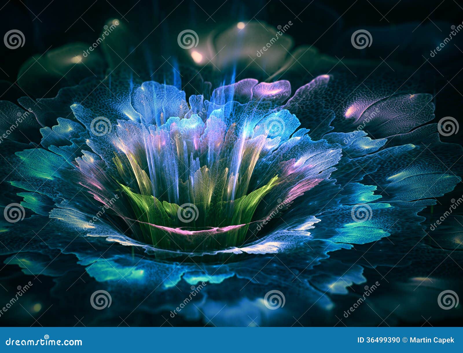 Futuristic flower stock illustration. Illustration of decoration - 36499390