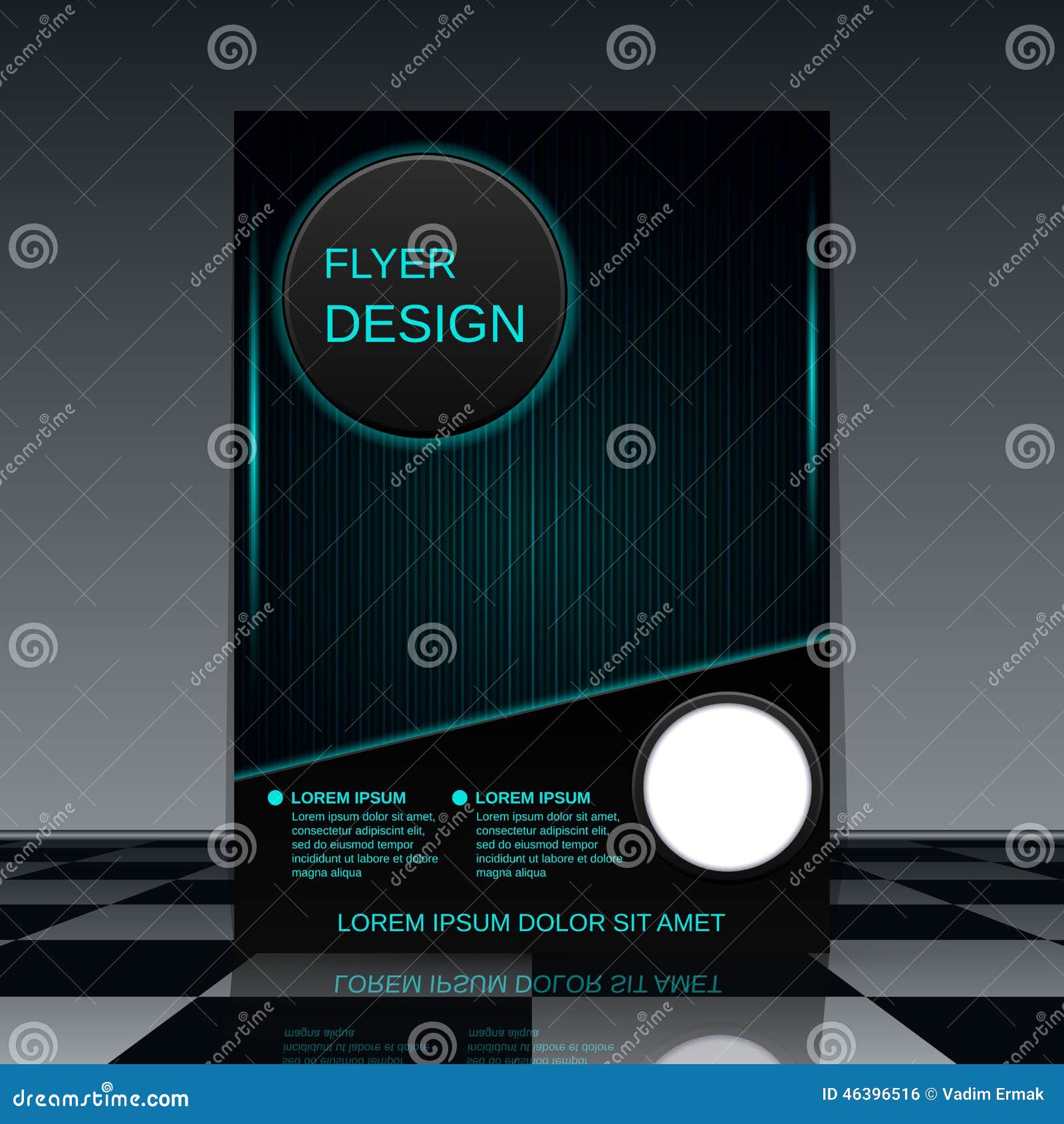 Futuristic Flyer Vector Template Stock Vector - Illustration of ...