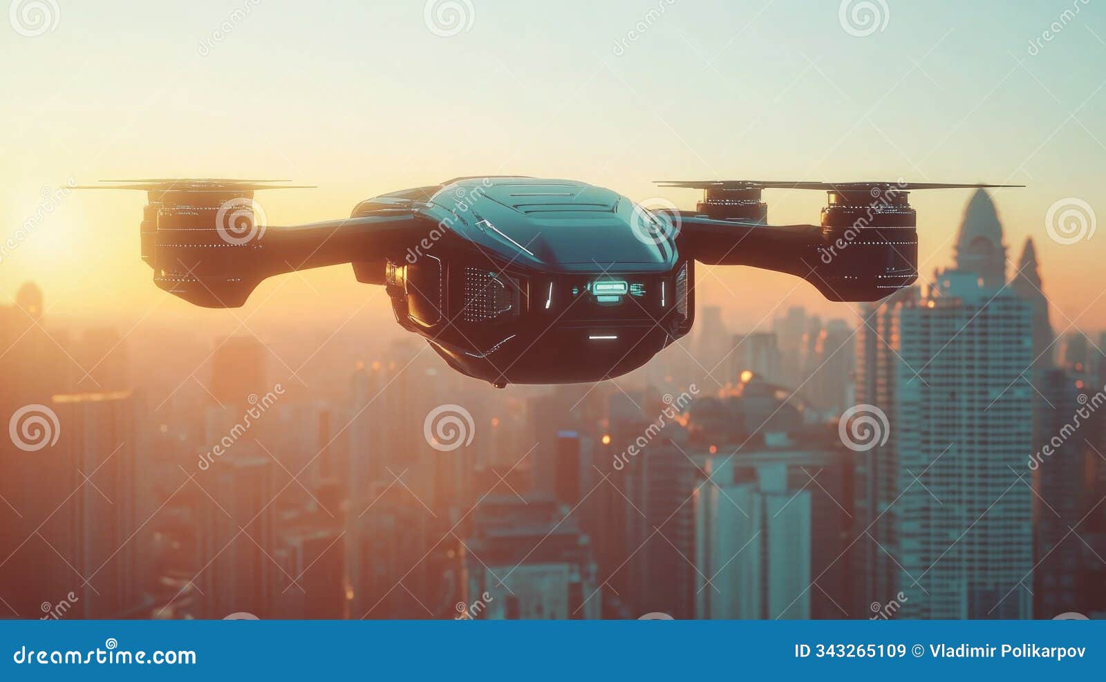 Futuristic Flying Bus With Peoples Fast Driving In Sci Fi Tunnel ...