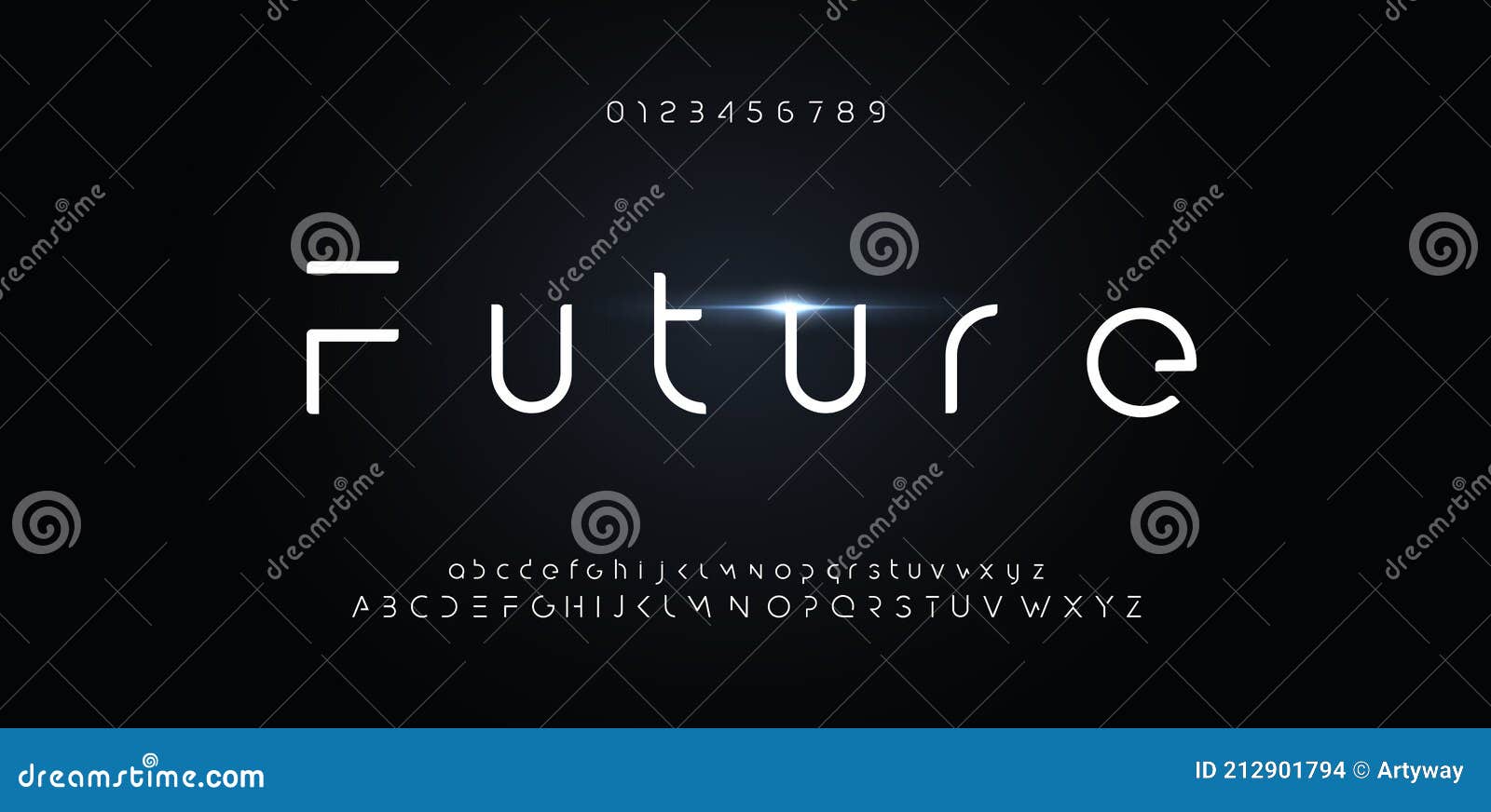 Futuristic Font, Alphabet of Future for Modern Technology Logo ...