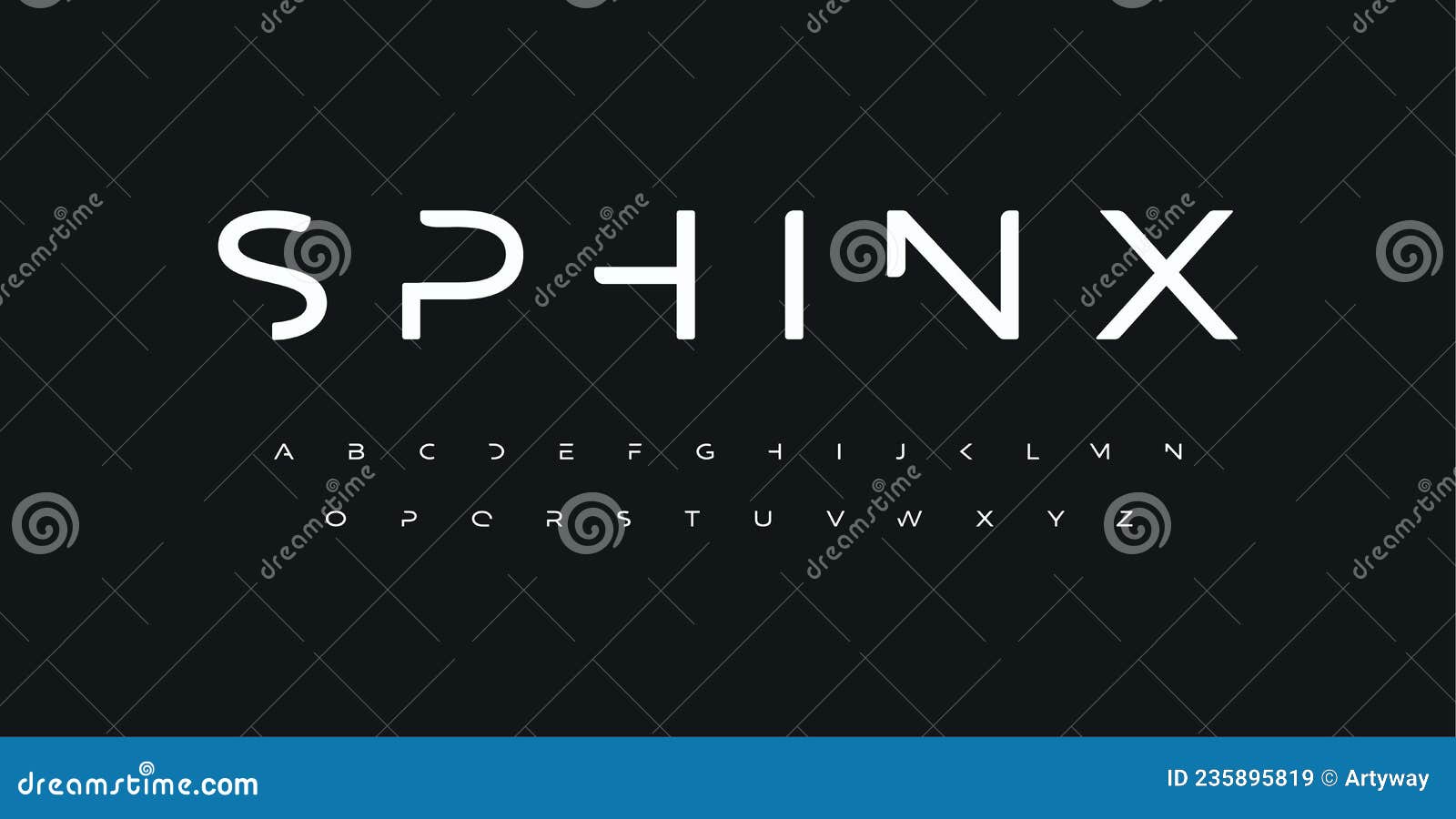 Futuristic Font With Minimalistic Letter Design For Technology And ...
