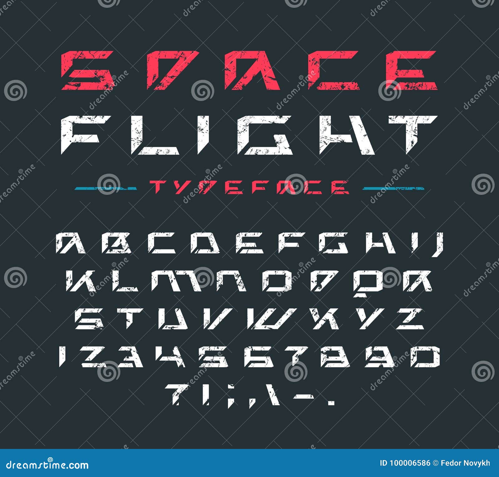 Futuristic Fonts Alphabet