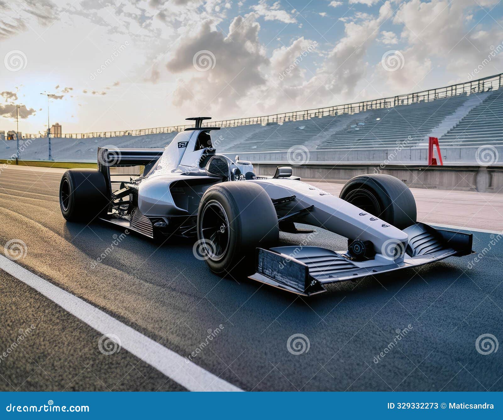 Formula 1 Car Races, Demonstrating Advanced Aerodynamics and Cutting ...