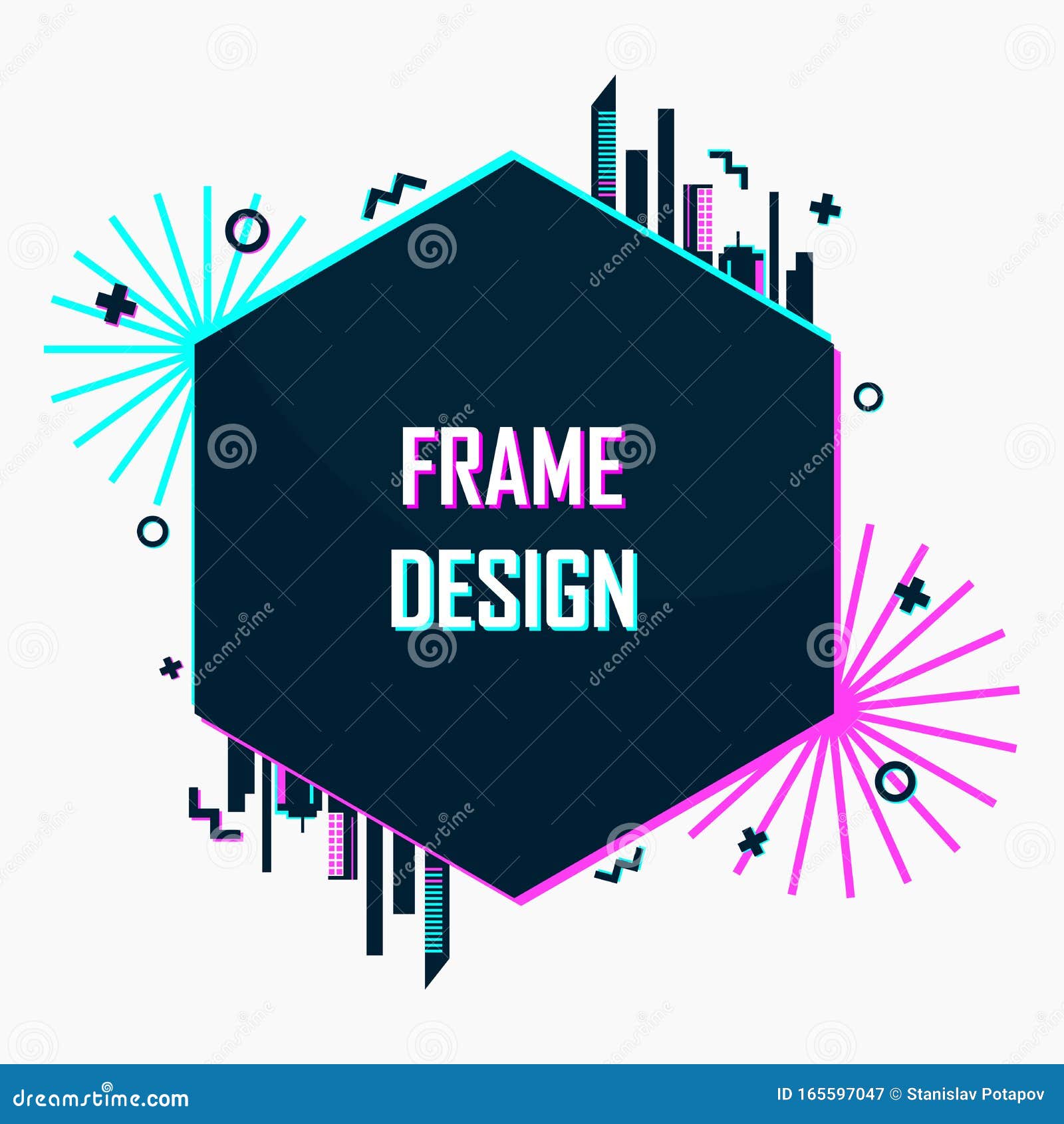 Futuristic frame design stock vector. Illustration of decorative ...