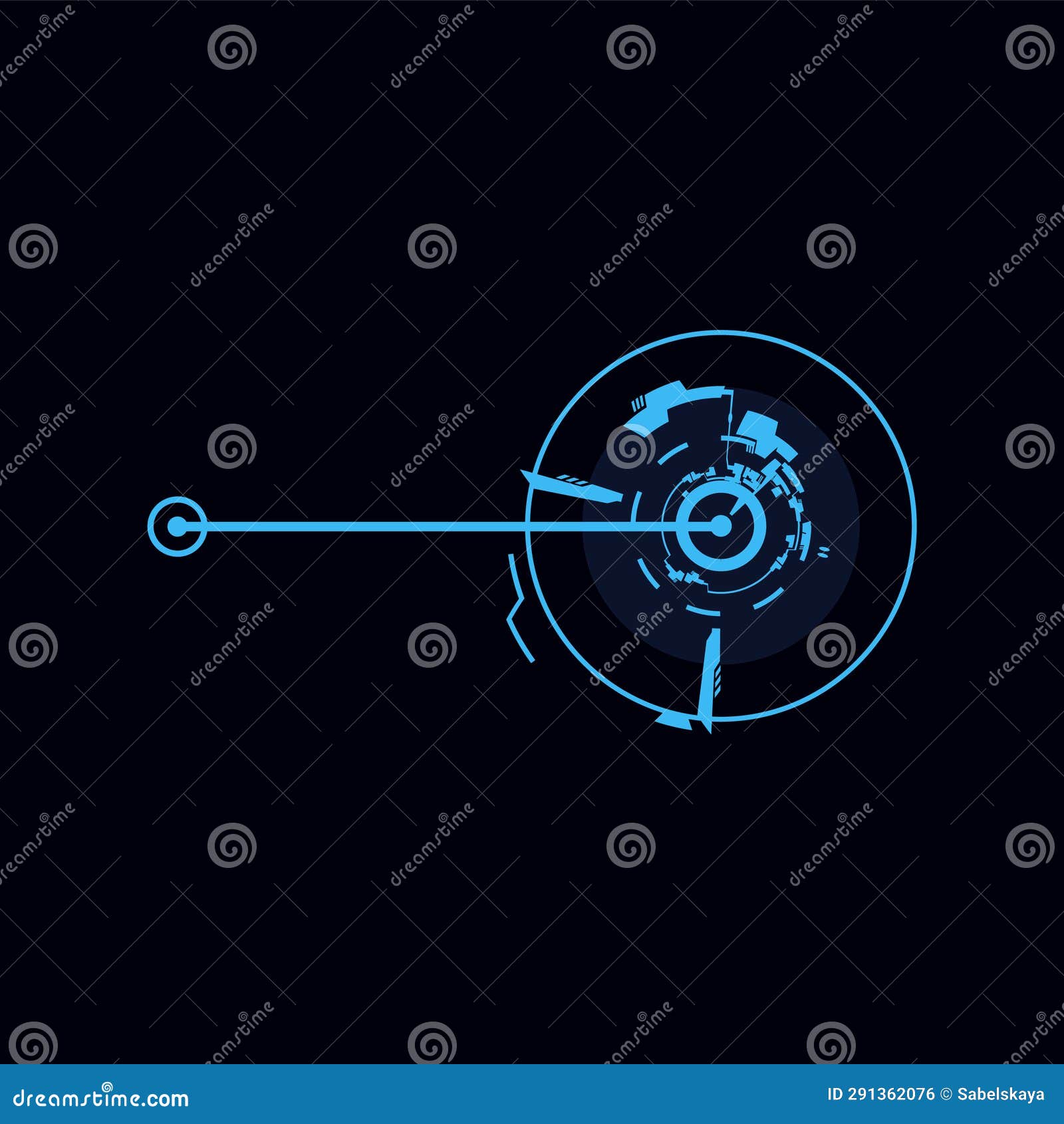 Futuristic Frame for Interface Ui Game, Vector Digital Rings Connected ...