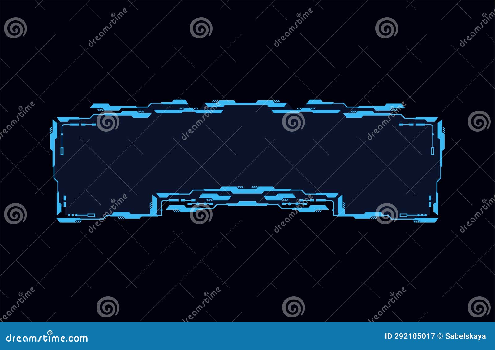 Futuristic Frame in the Shape of Rectangular, Vector for Ui Design ...