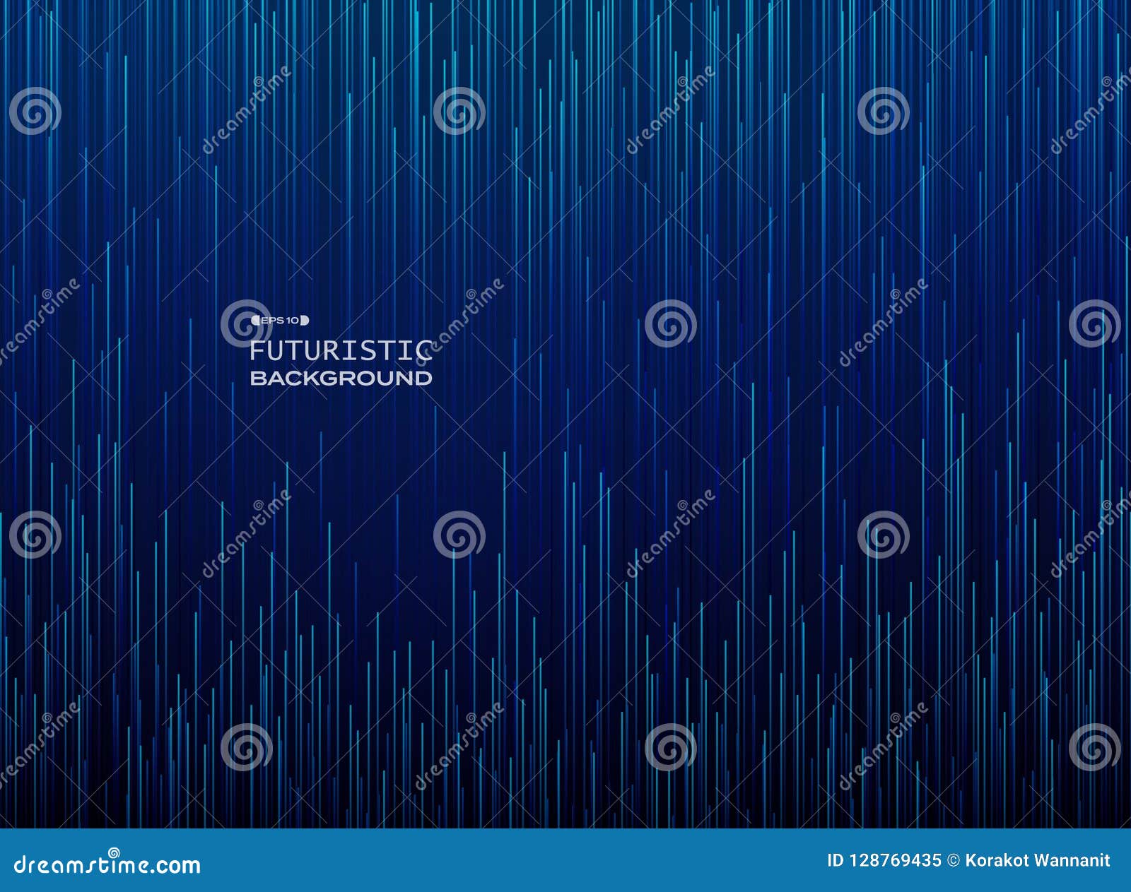 Futuristic Full Frame of Science Movement in Gradient Blue Line Stock ...