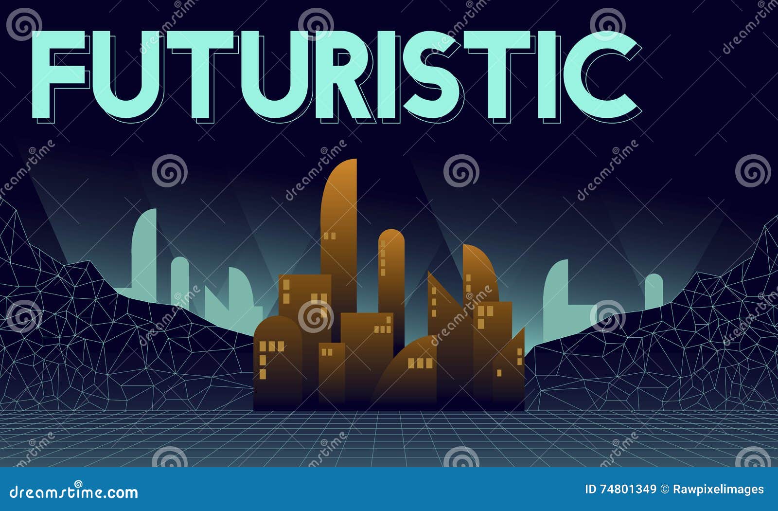 Futuristic Future Plan Urban Structure Concept Stock Illustration ...