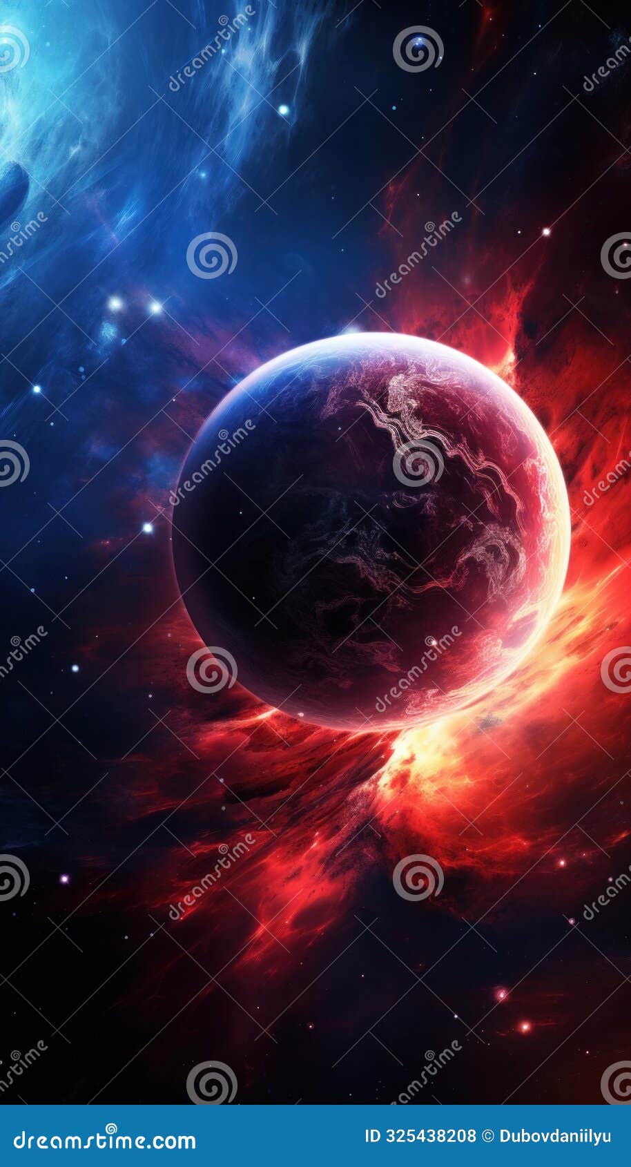 Futuristic Galactic Space Wallpaper Background Stock Illustration ...