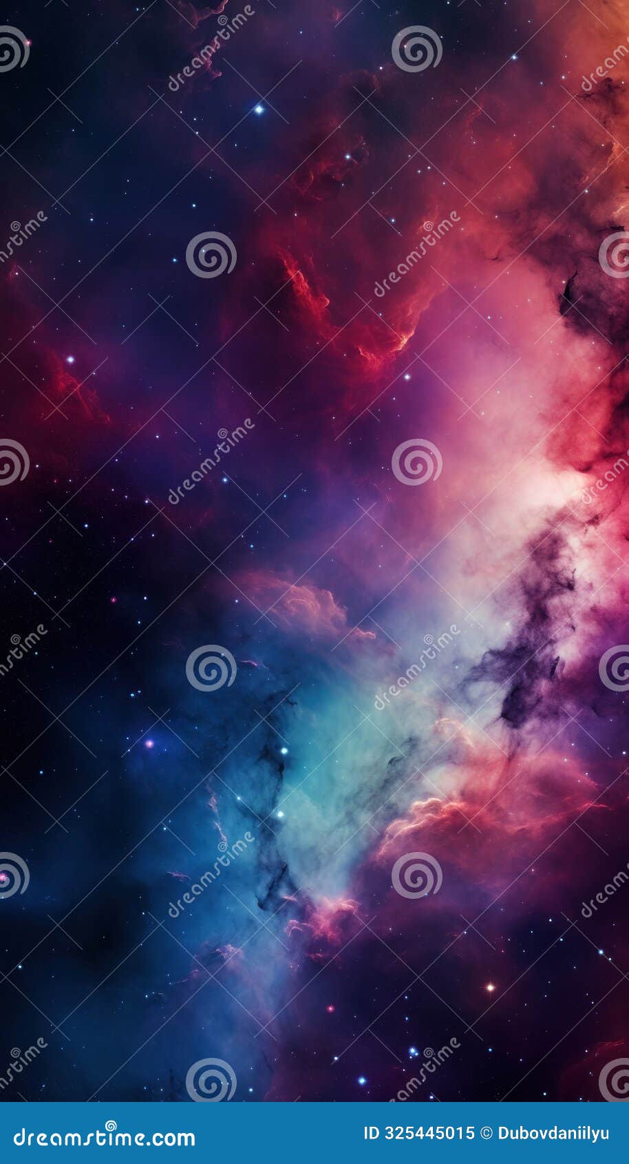 Futuristic Galactic Space Wallpaper Background Stock Illustration ...