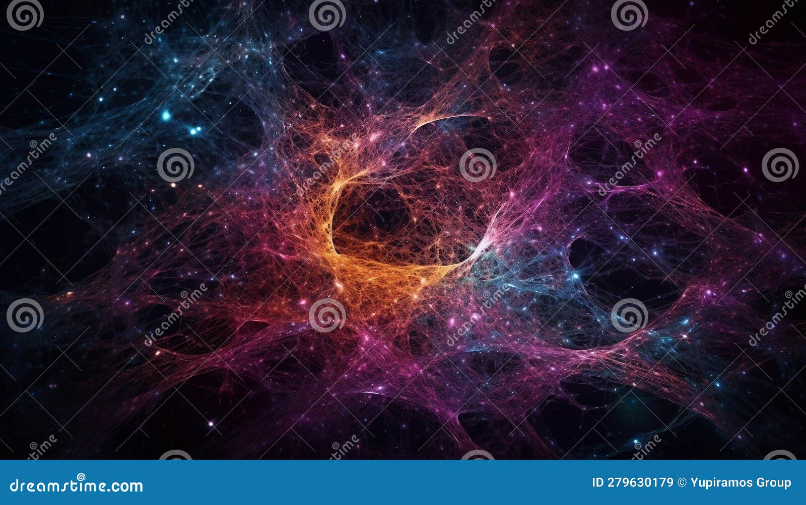 A Futuristic Galaxy Backdrop with Multi Colored Fractal Patterns ...