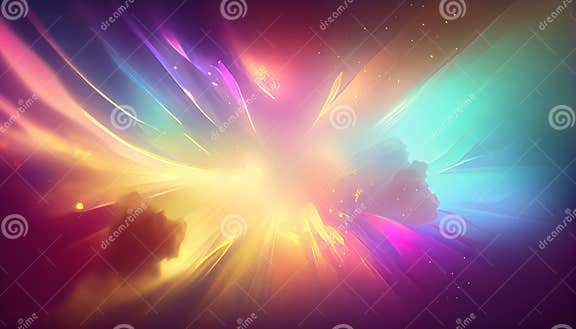 Futuristic Galaxy Exploding in Vibrant Multi Colored Shapes Generated ...