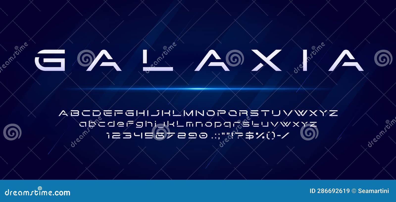 Futuristic Galaxy Font, Space Typeface, Alphabet Stock Vector ...