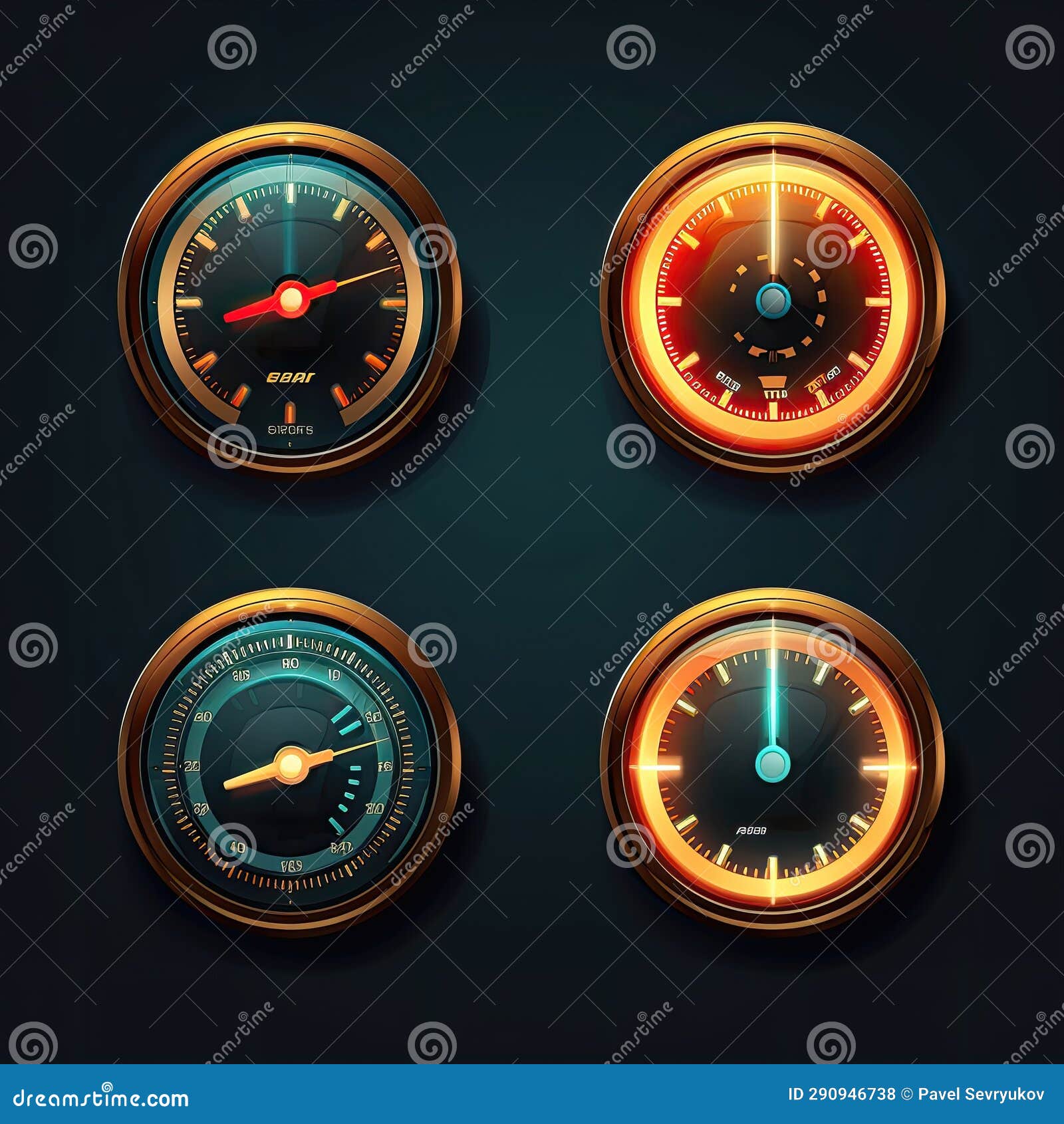 Futuristic Games Speedometer Ai Generated Stock Photo - Image of ...