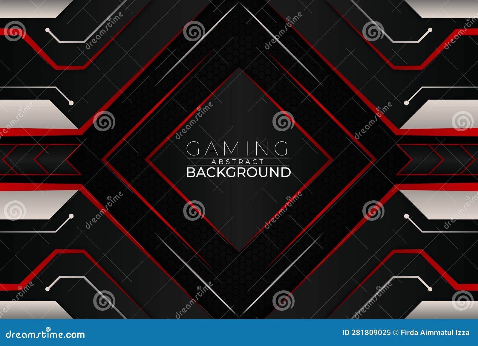 Futuristic Modern Gaming Background Design Overlapped Shape Stock ...