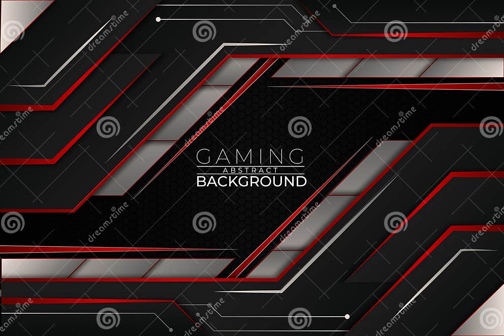 Futuristic Modern Gaming Background Design Overlapped Shape Stock ...