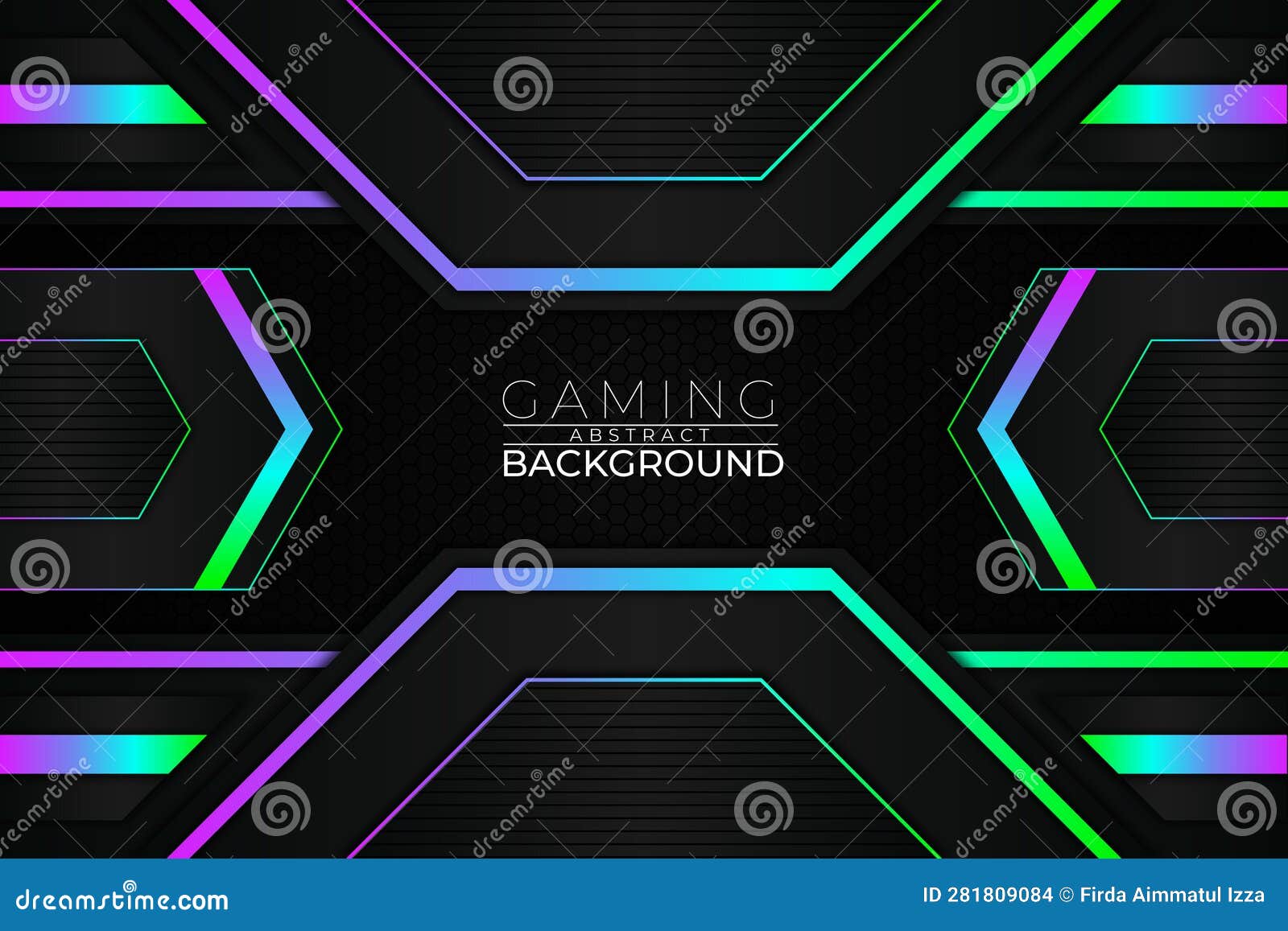 Futuristic Modern Gaming Background Design Overlapped Shape Stock ...