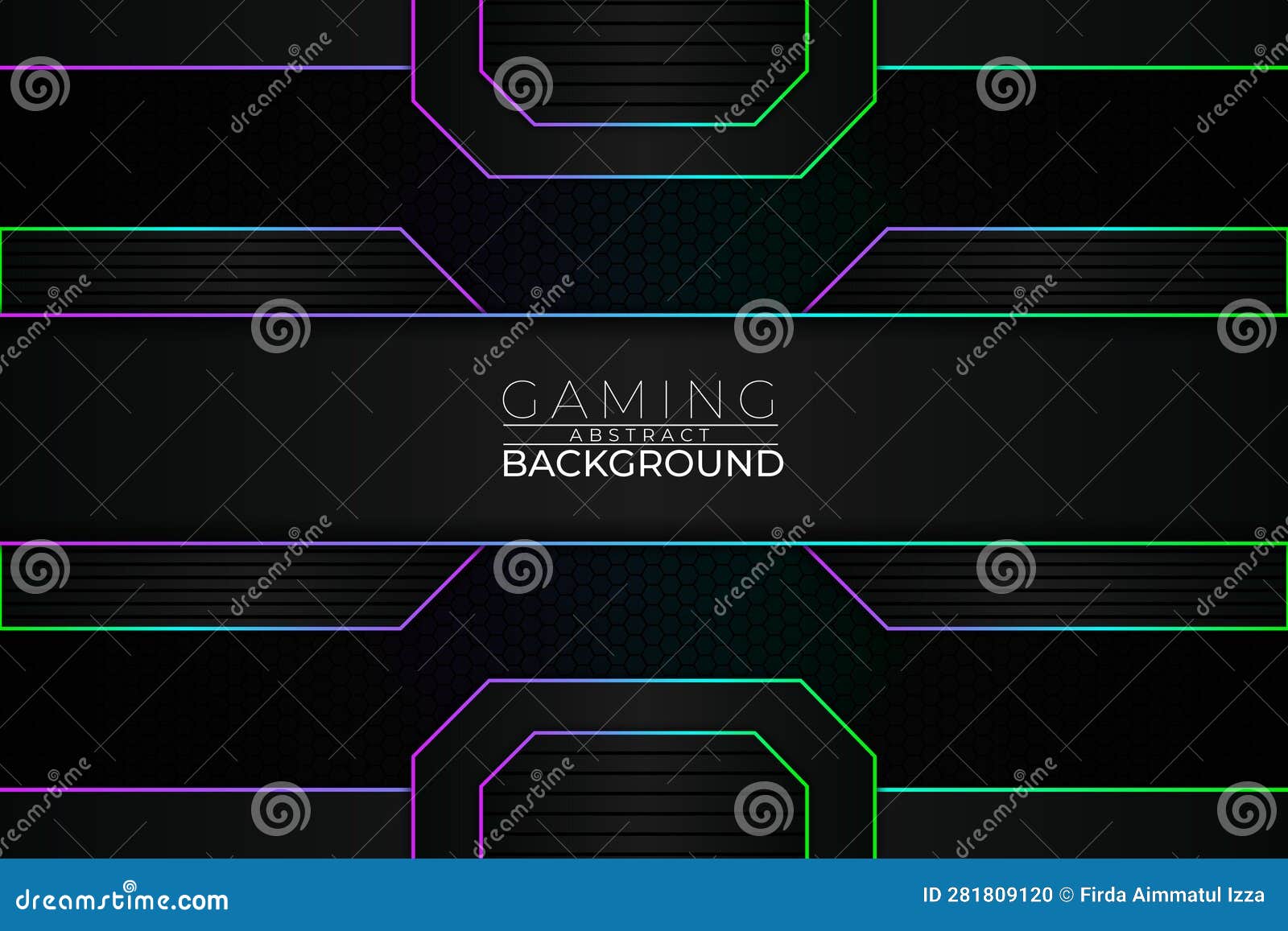 Futuristic Modern Gaming Background Design Overlapped Shape Stock ...