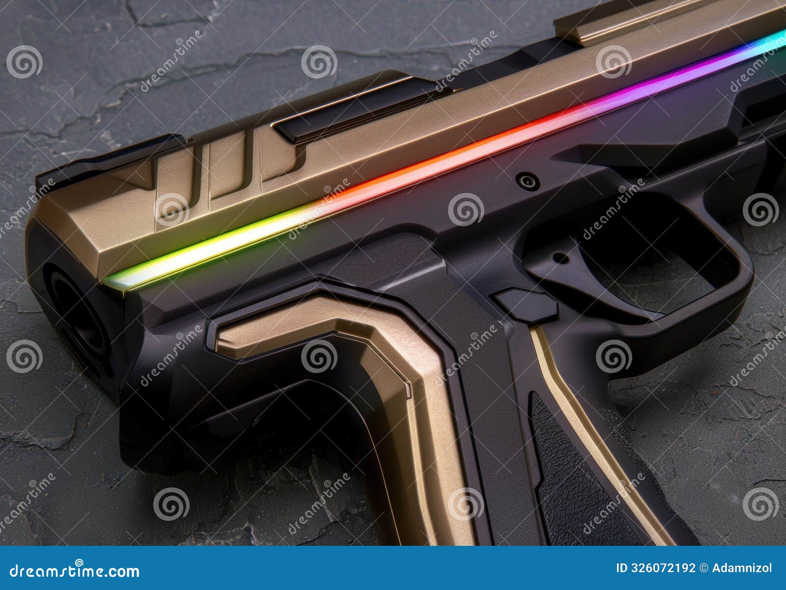 Futuristic Gaming Setup: PC With Neon Lights In Living Room Royalty ...