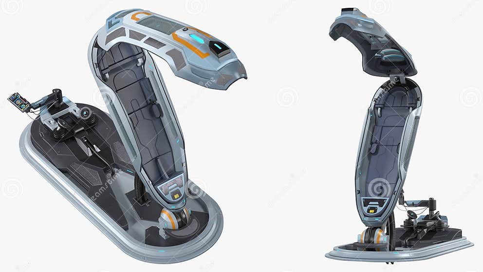 Futuristic Gaming Pod with Control Interface Technology Stock Image ...