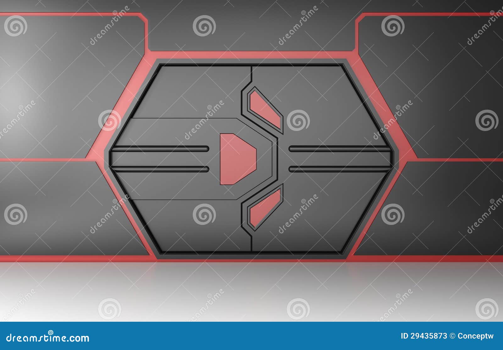 Futuristic gate stock illustration. Illustration of iron - 29435873
