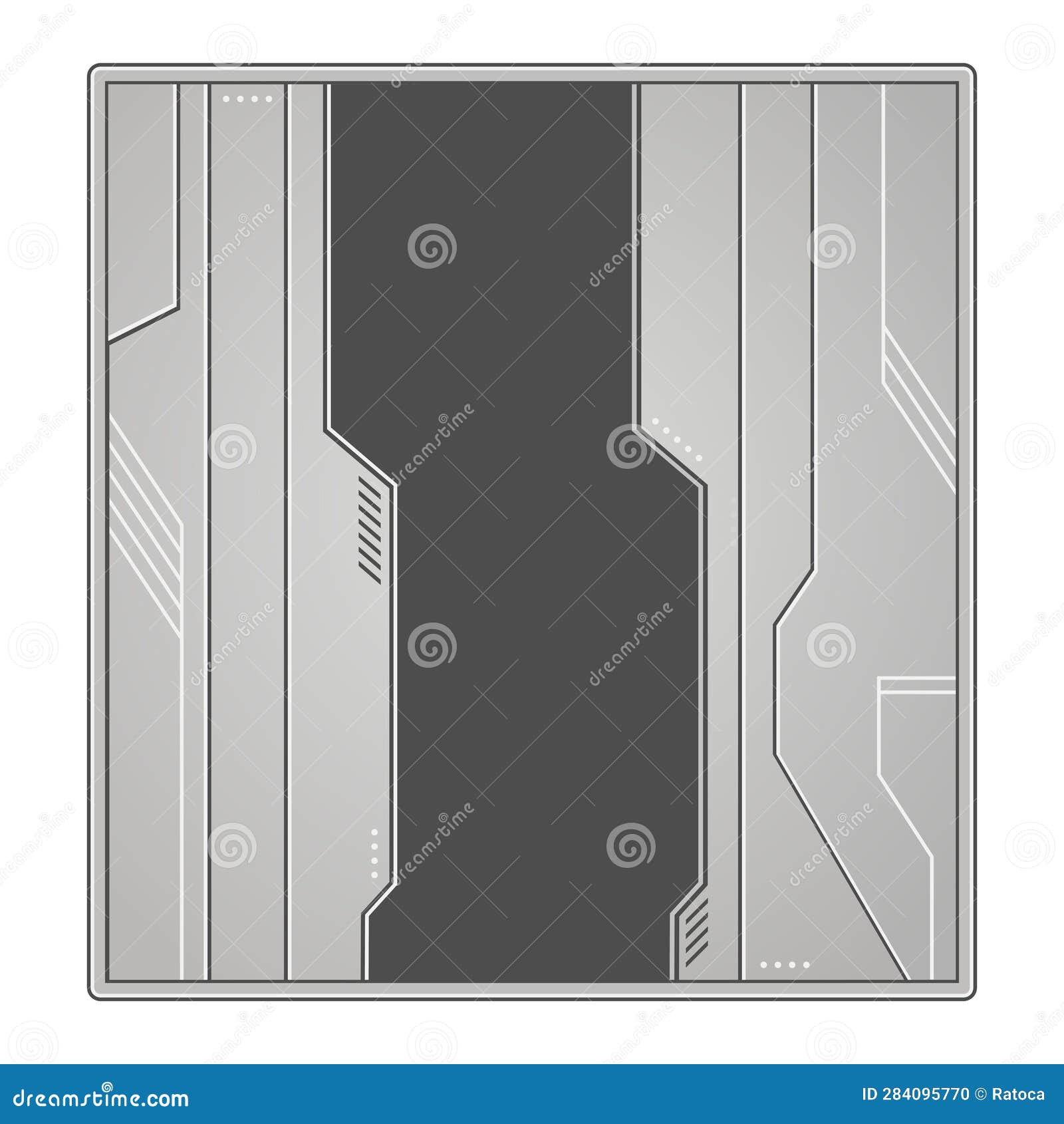 Futuristic gate design stock vector. Illustration of modern - 284095770