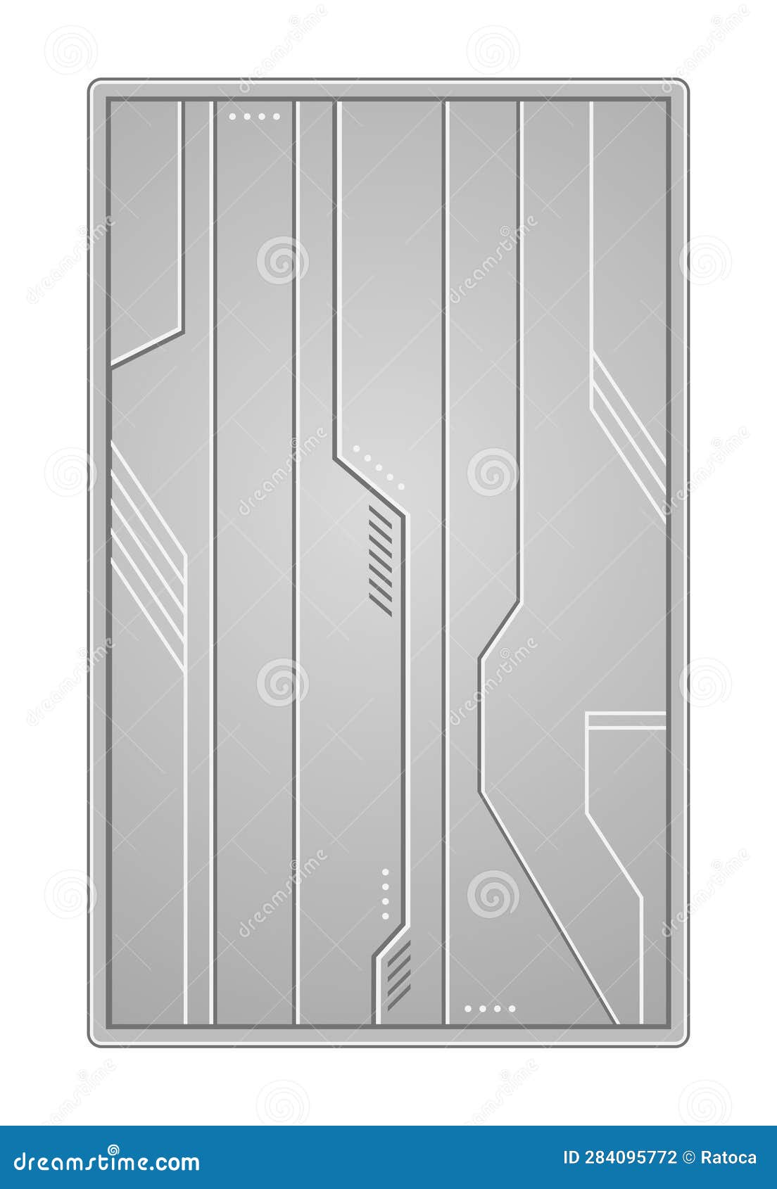 Futuristic gate design stock vector. Illustration of technology - 284095772