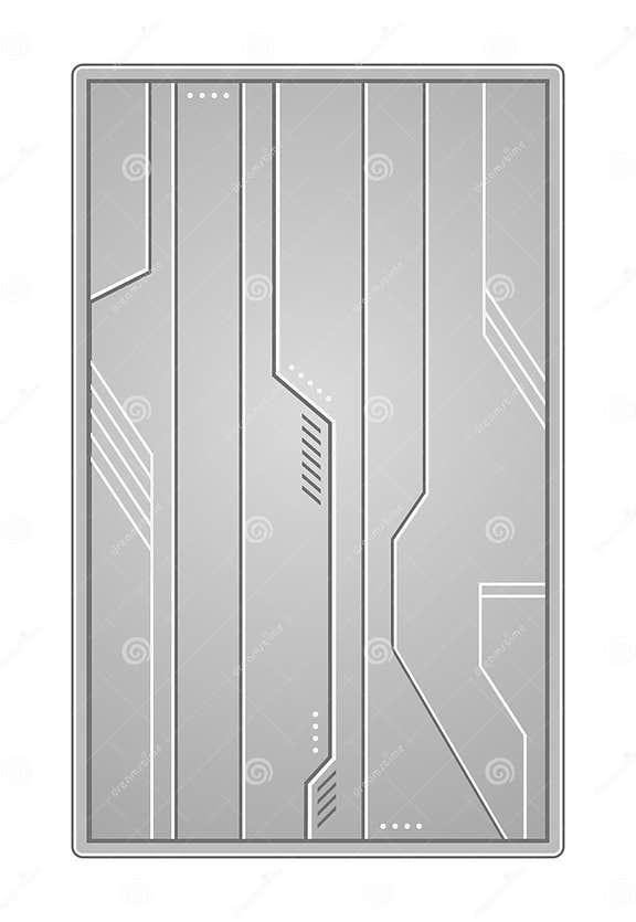 Futuristic gate design stock vector. Illustration of technology - 284095772