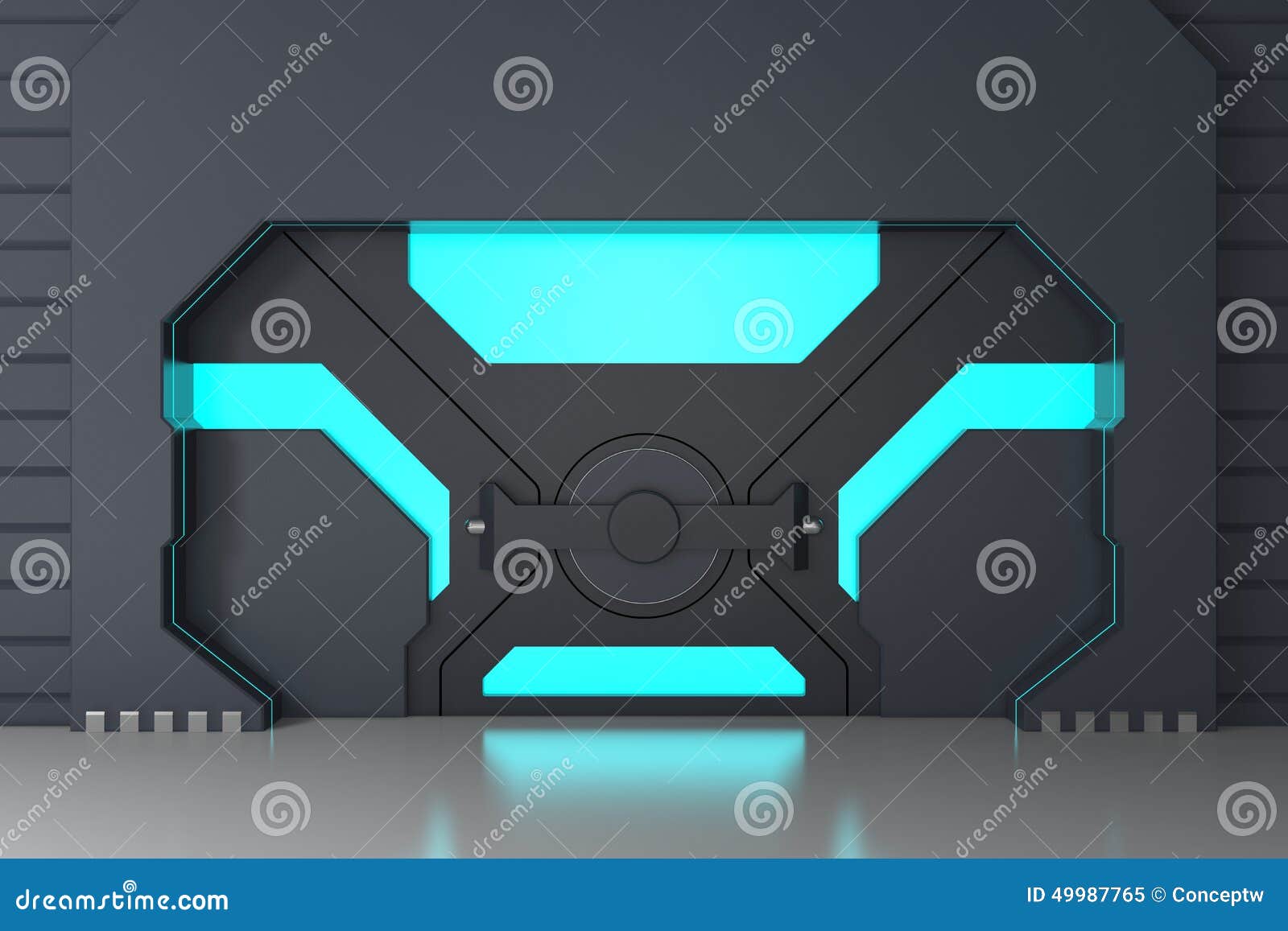 Futuristic gate stock illustration. Illustration of gate - 49987765