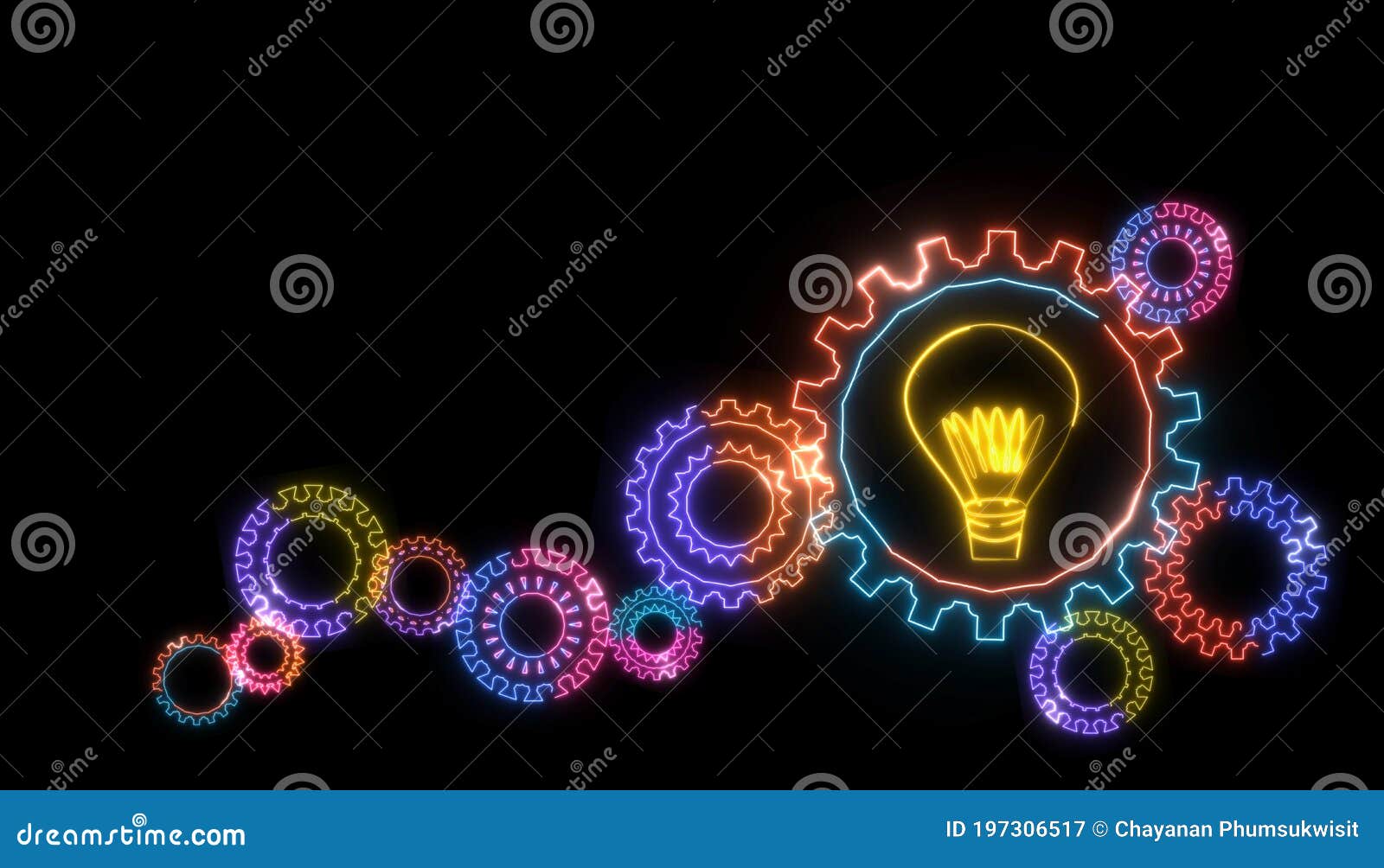 Futuristic Gears Create Powerful Pure Energy for Factory Indusrtial ...