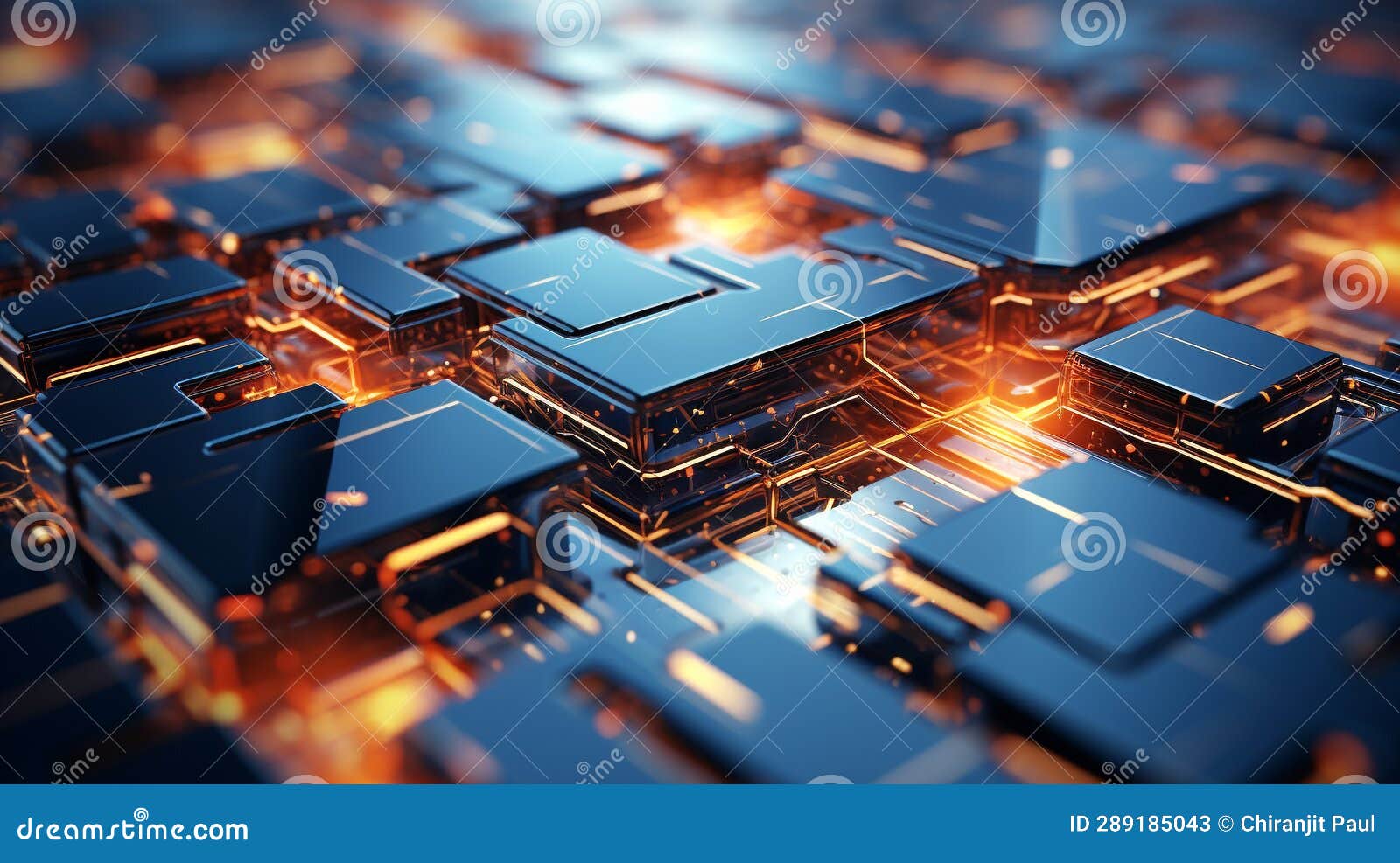 Futuristic Geometric Shapes Connect for Modern Abstract Design ...