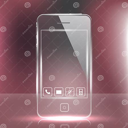 Futuristic Glass Cell Phone Stock Vector - Illustration of cellular ...