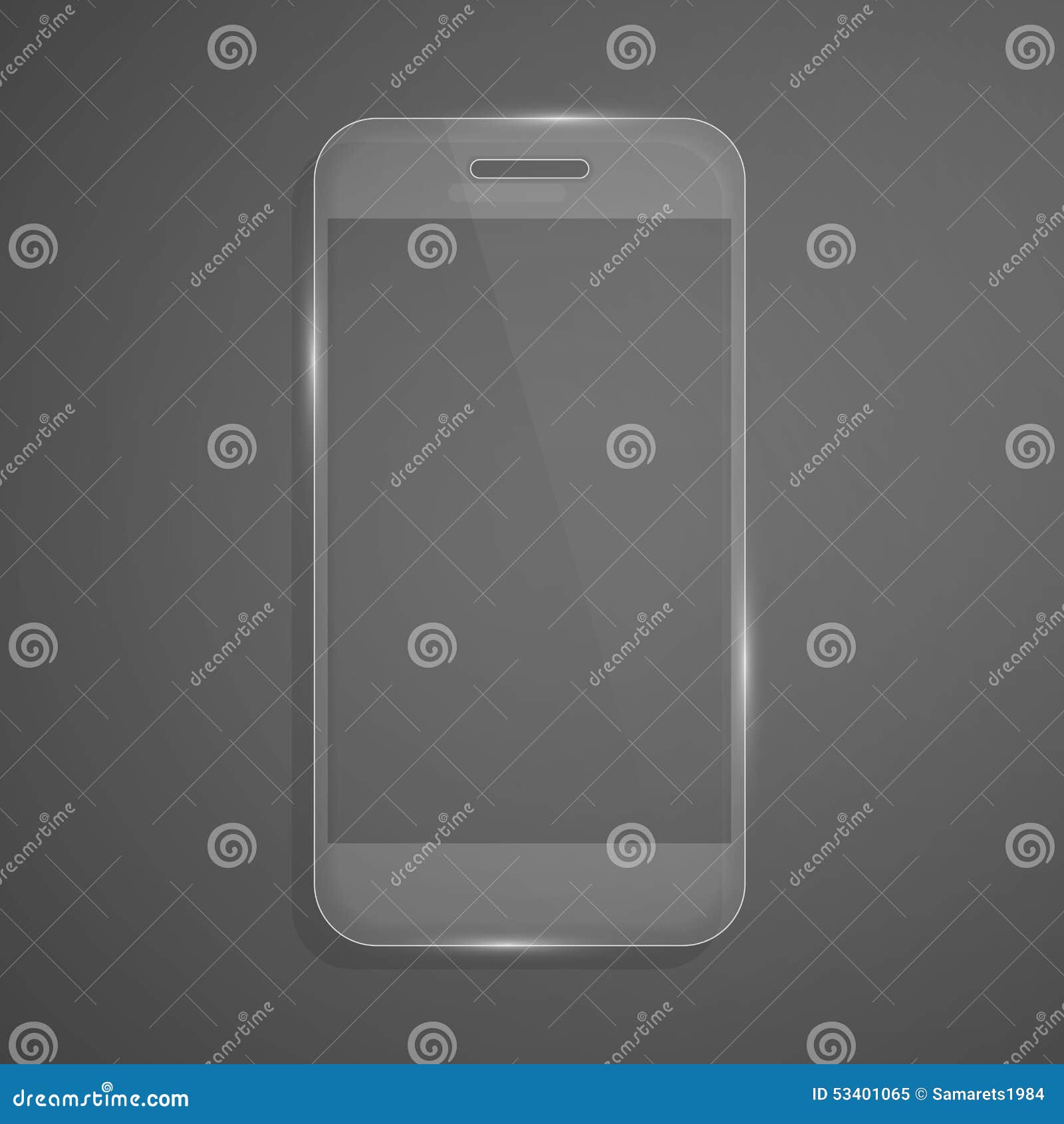 Futuristic Glass Smartphone. Vector Illustration. Stock Vector ...