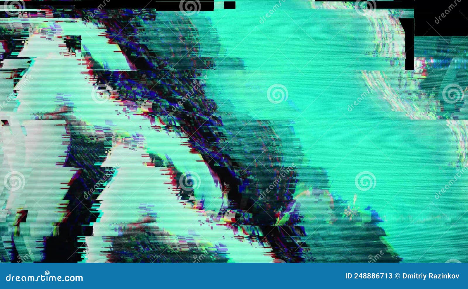 Futuristic Glitch Animation. Abstract Pixel Noise Glitch Error Video ...