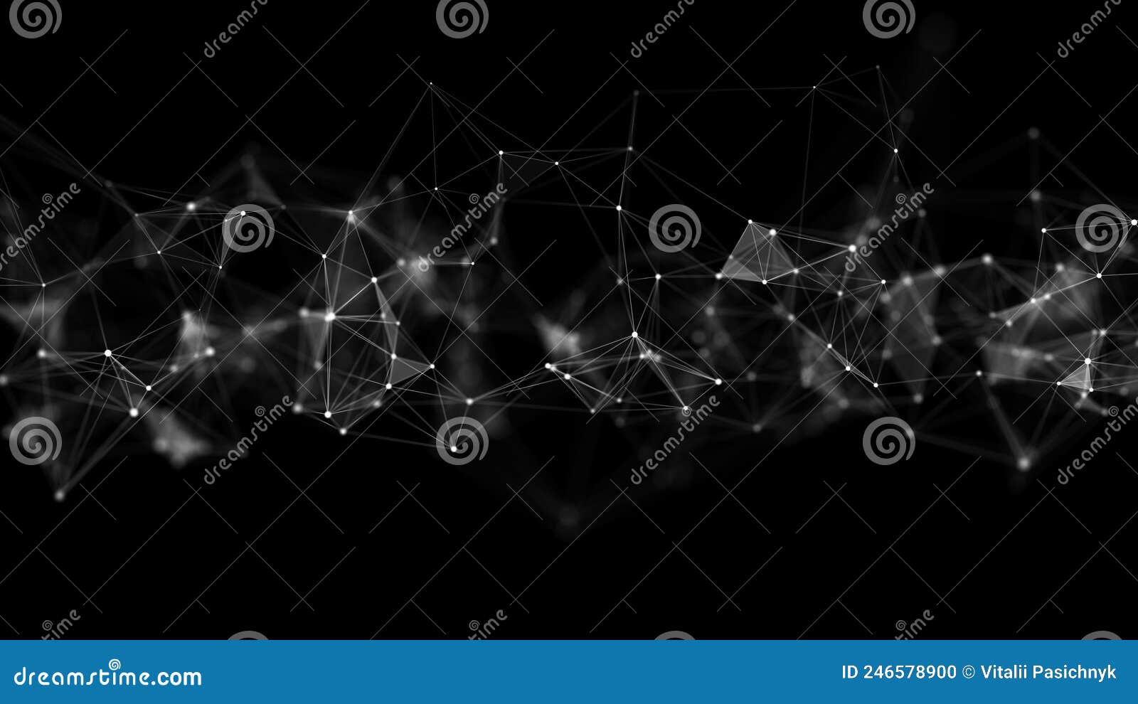 Futuristic Global Network Connection Structure. Cyber Security Digital Data Flow. Science ...