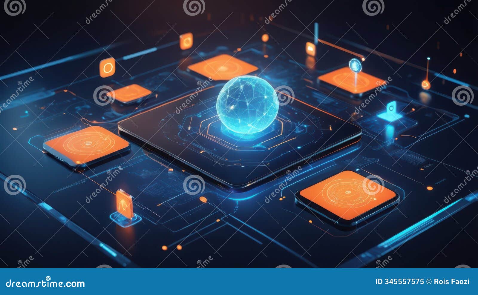 Ecosystem Of Interconnected Modular Pods, Lush Greenery Around ...