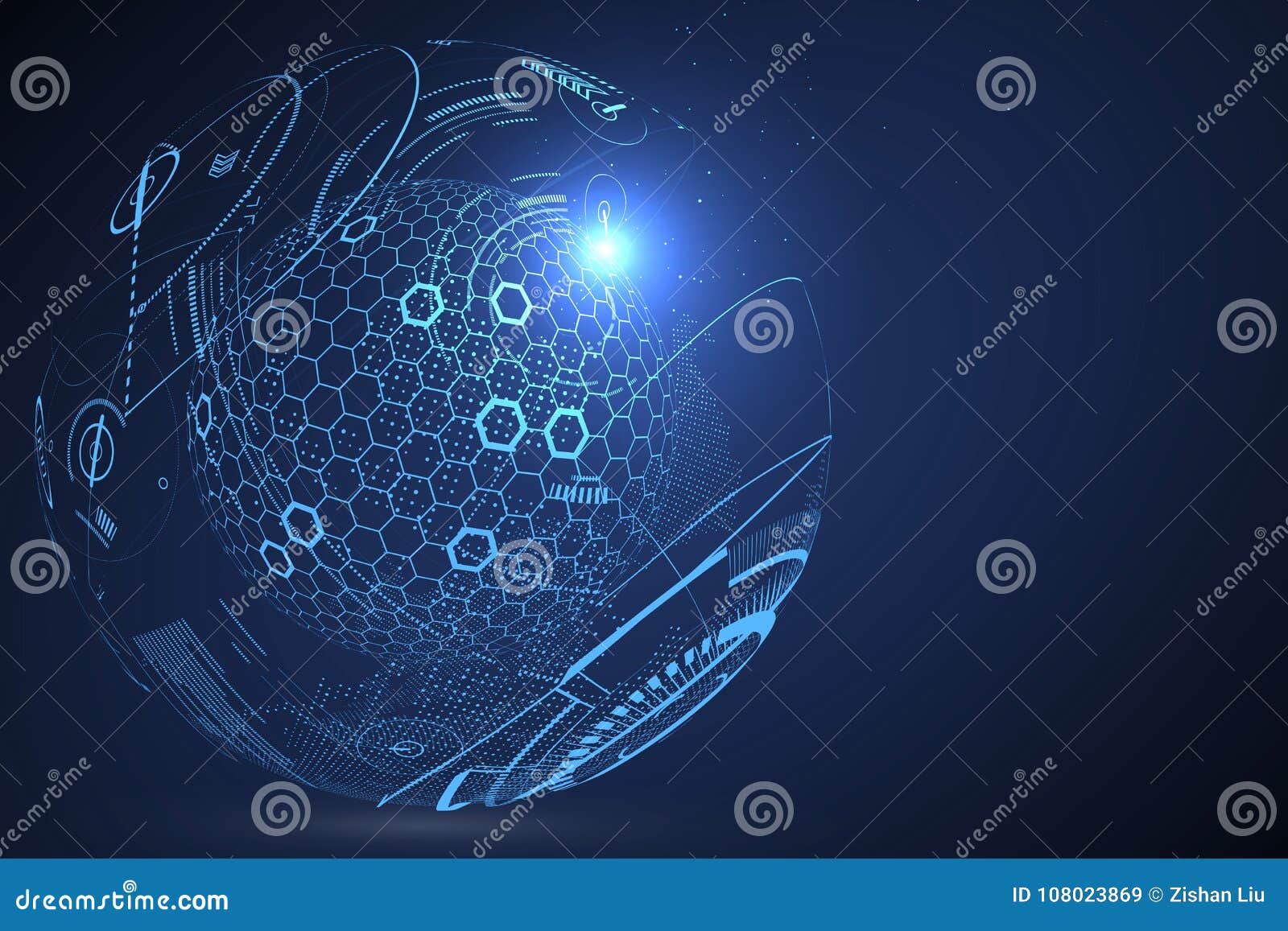 Futuristic Globalization Interface Stock Vector - Illustration of ...