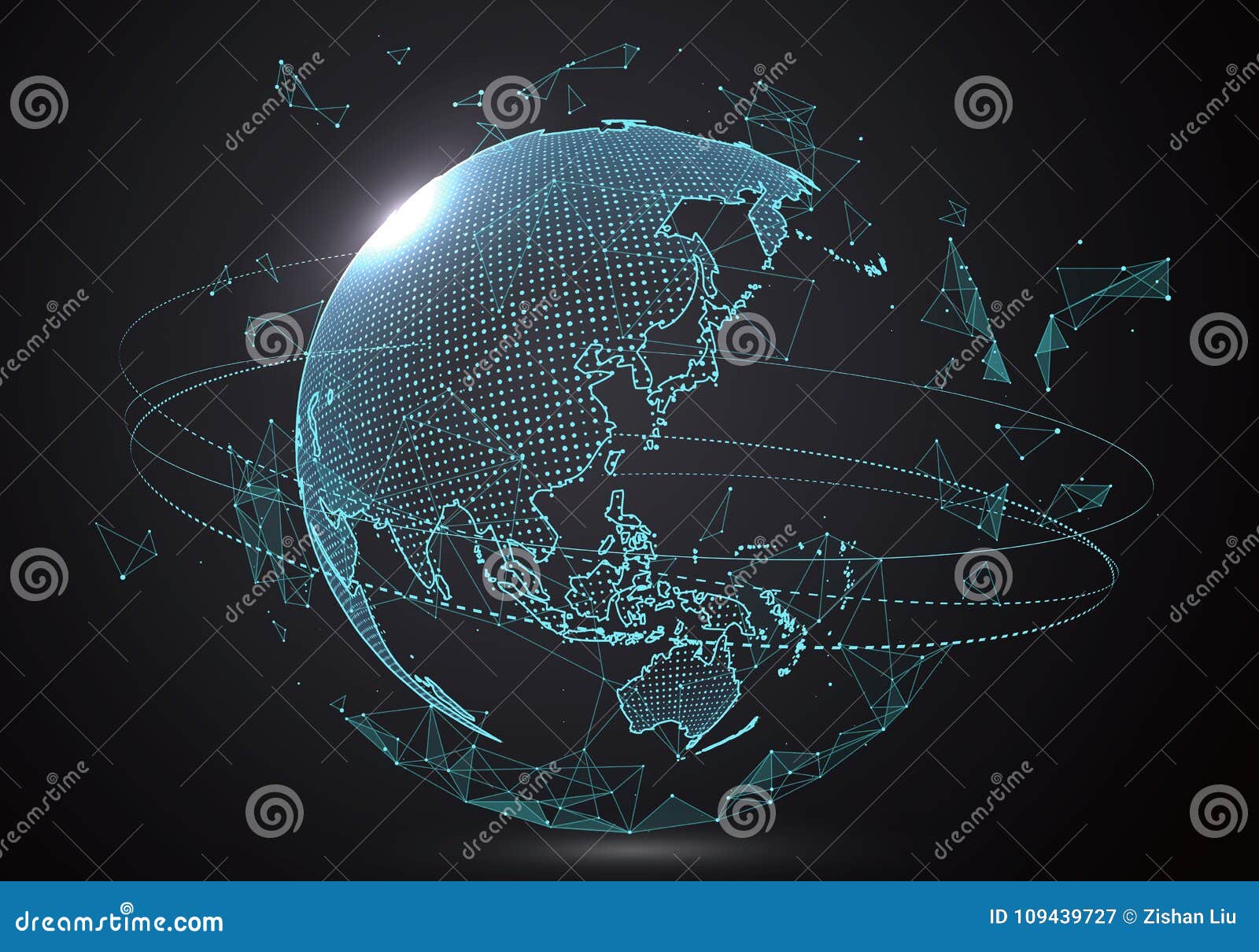 Futuristic Globalization Interface. Stock Illustration - Illustration ...