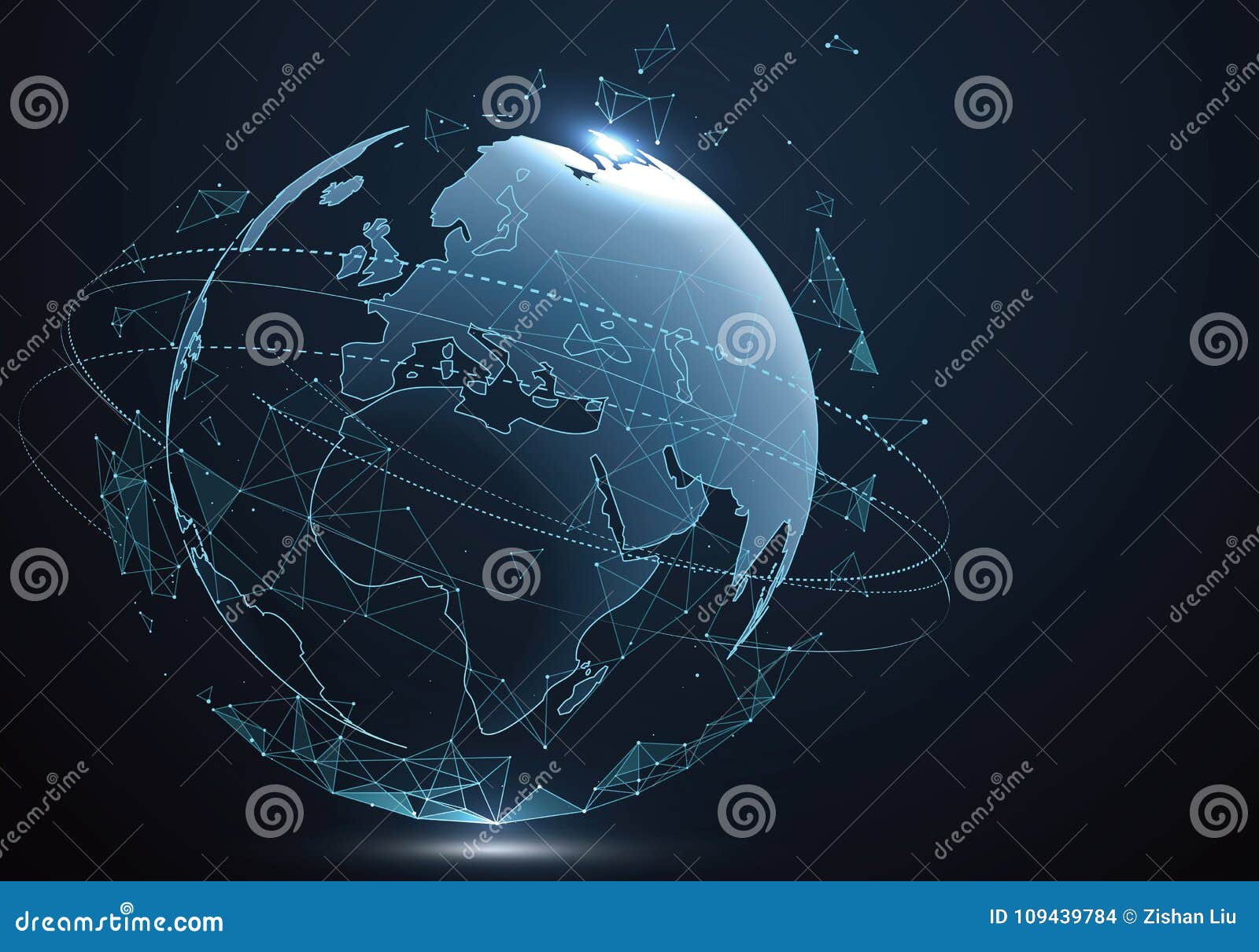 Futuristic Globalization Interface. Stock Vector - Illustration of ...