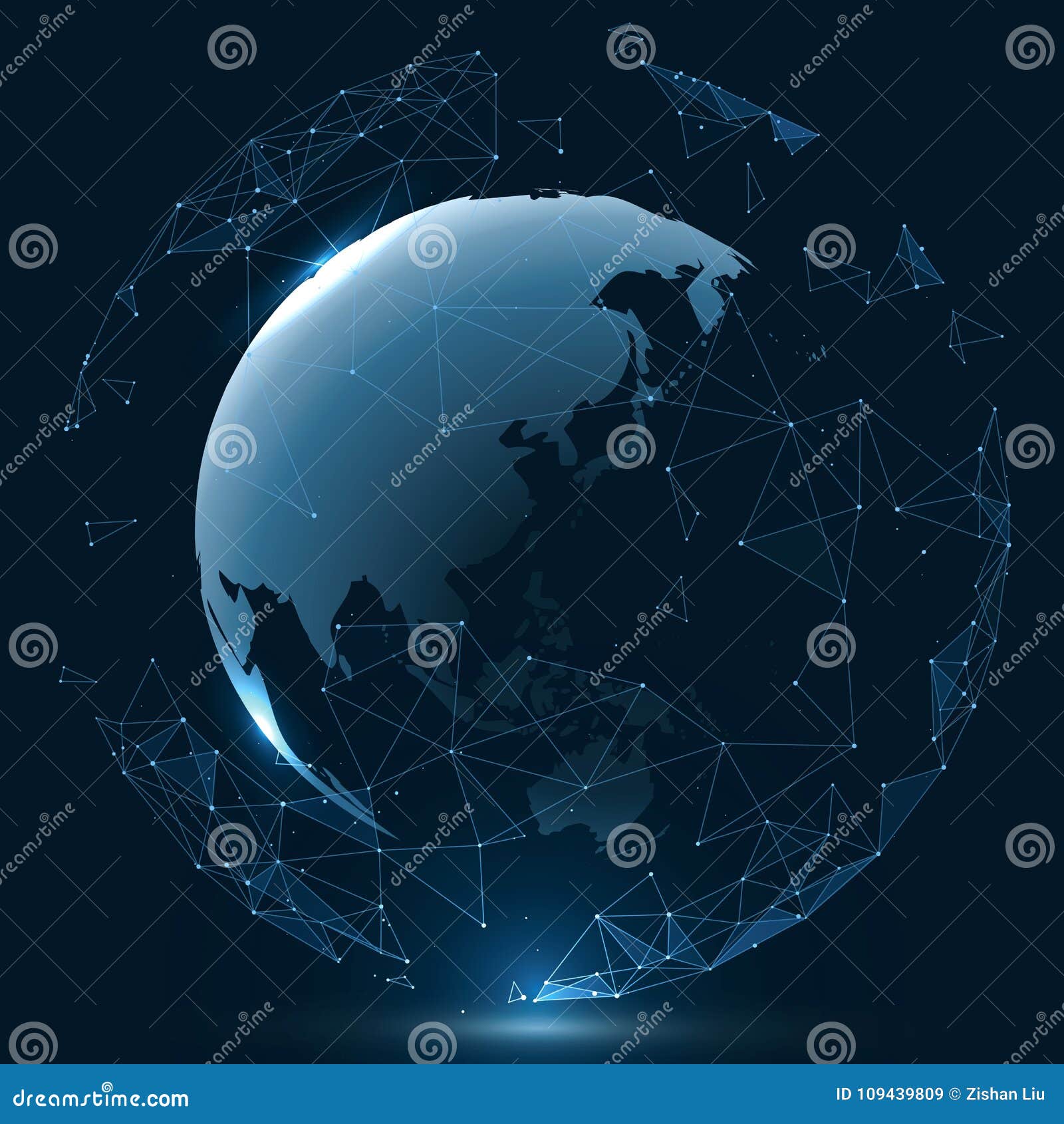 Futuristic Globalization Interface. Stock Illustration - Illustration ...