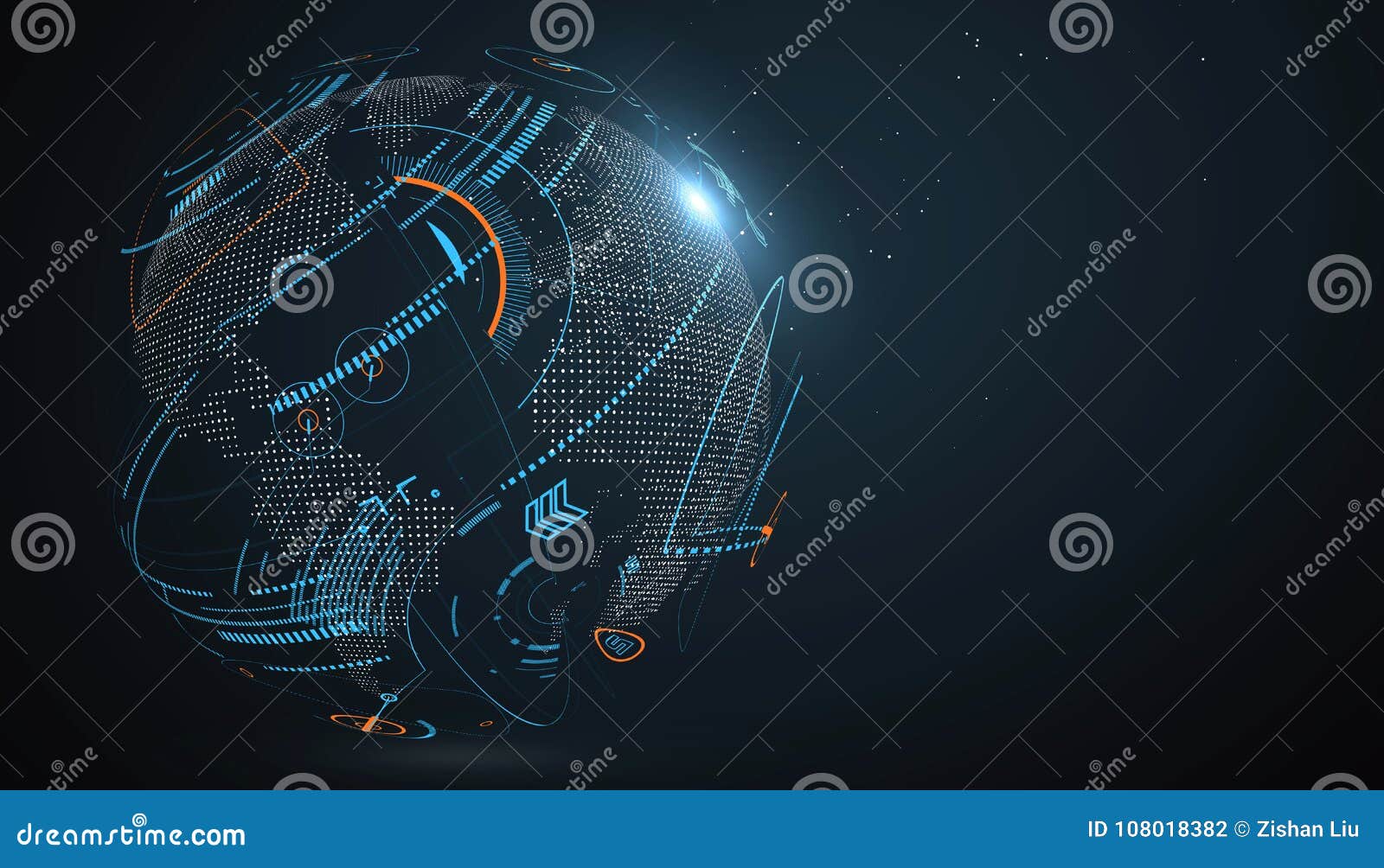 Futuristic Globalization Interface. Stock Illustration - Illustration ...
