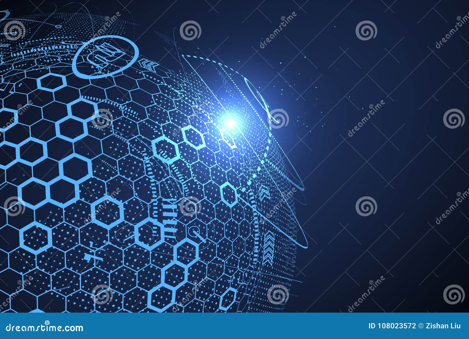 Futuristic Globalization Interface. Stock Illustration - Illustration ...