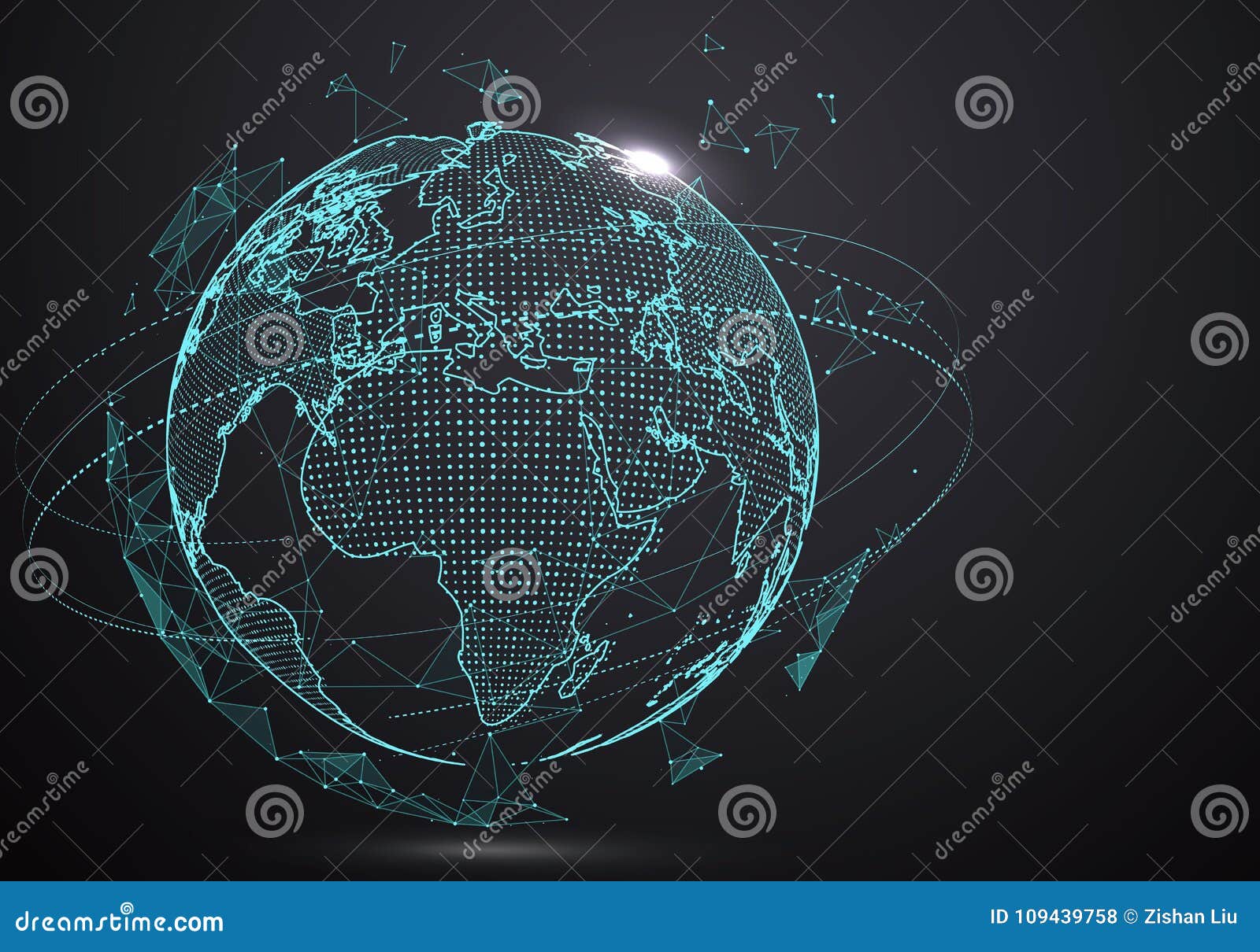 Futuristic Globalization Interface. Stock Illustration - Illustration ...